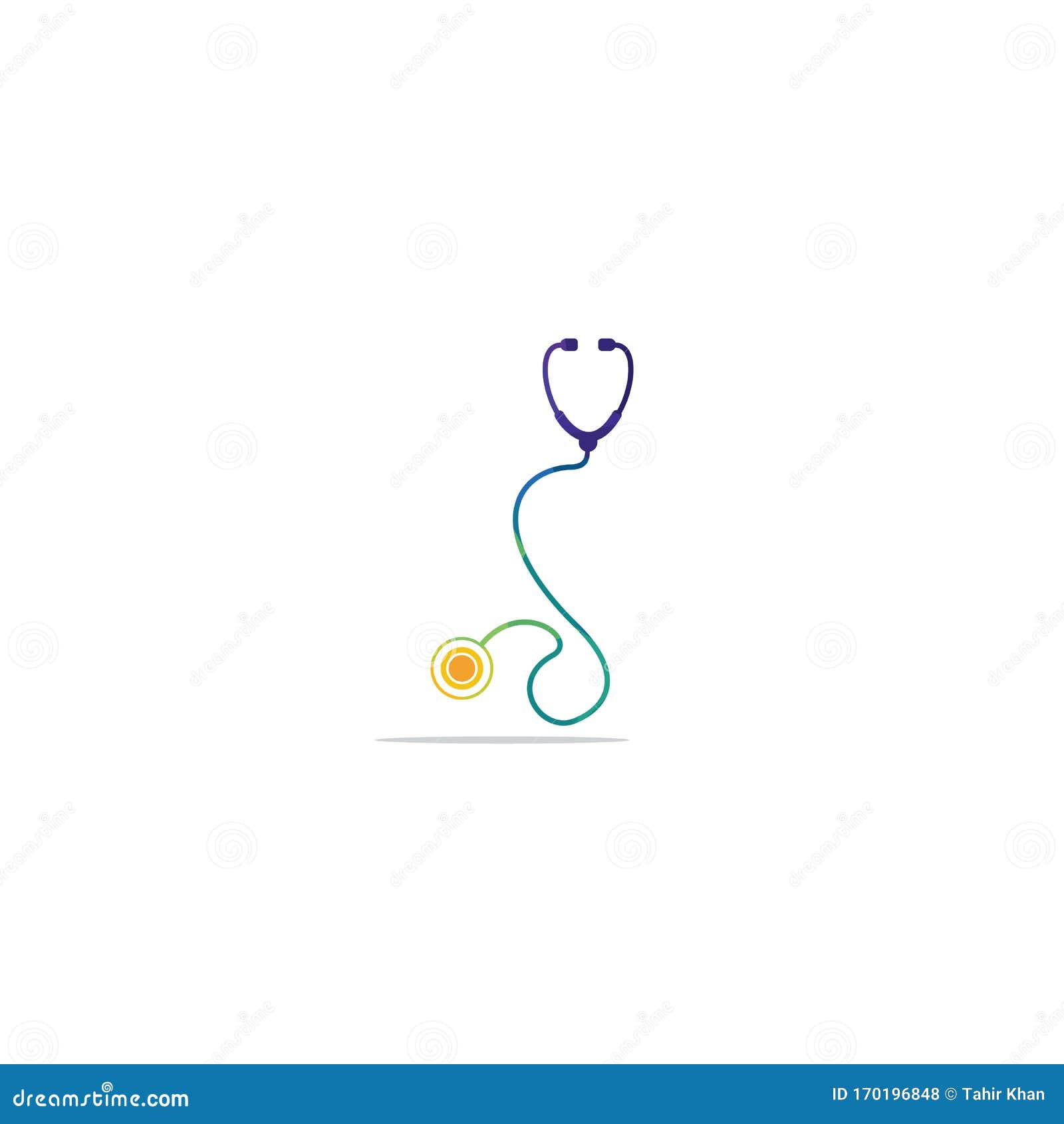 Stethoscope logo design. stock vector. Illustration of company - 170196848