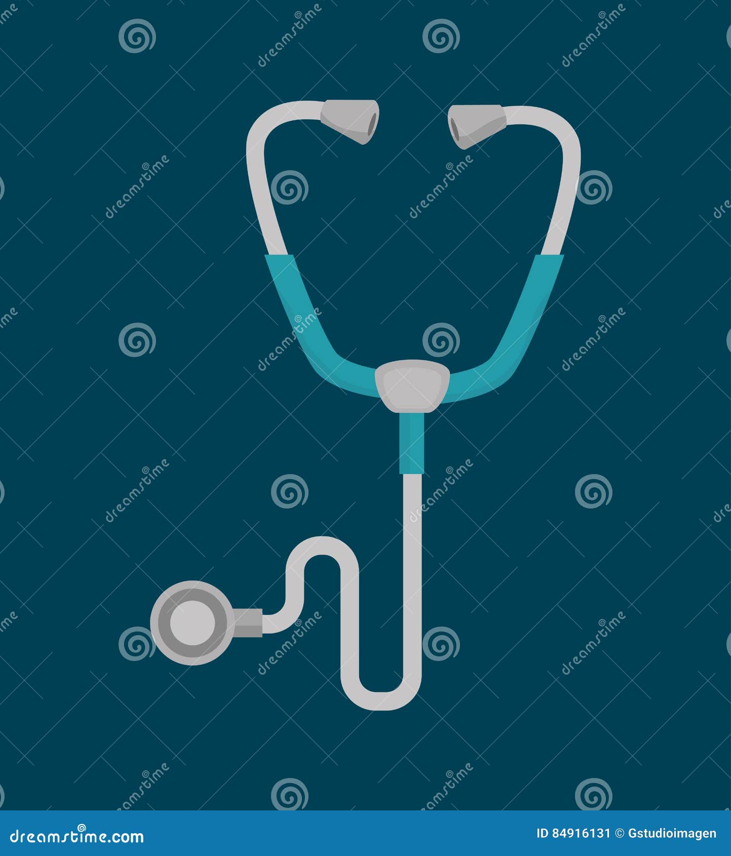 Stethoscope Medical Isolated Icon Stock Illustration - Illustration of ...
