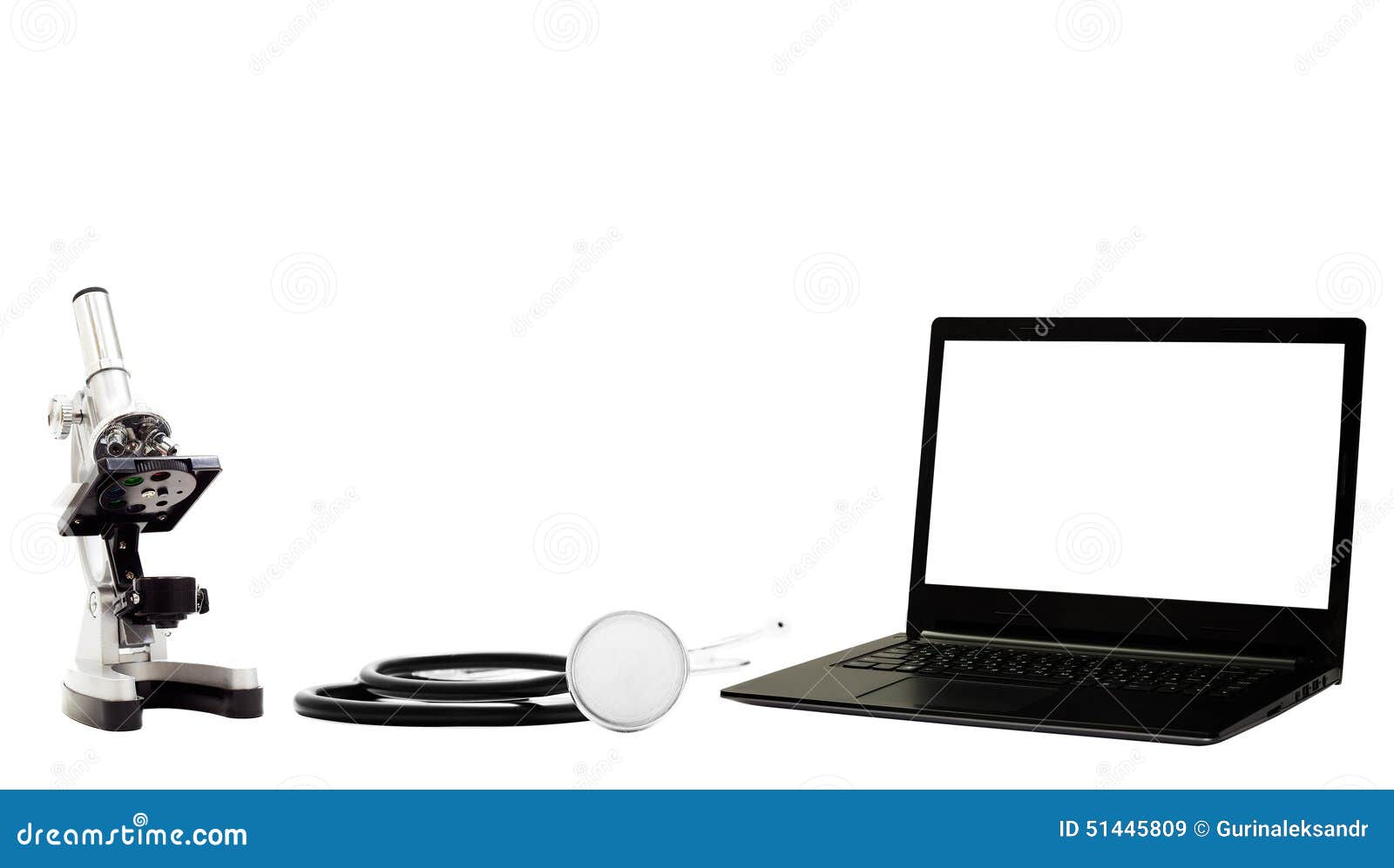 Microscope With Computer Monitor On Desk Royalty-Free Stock Image ...