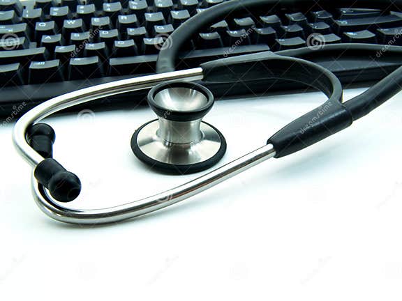 Stethoscope Next To Computer Stock Image - Image of care, keyboard: 2839991