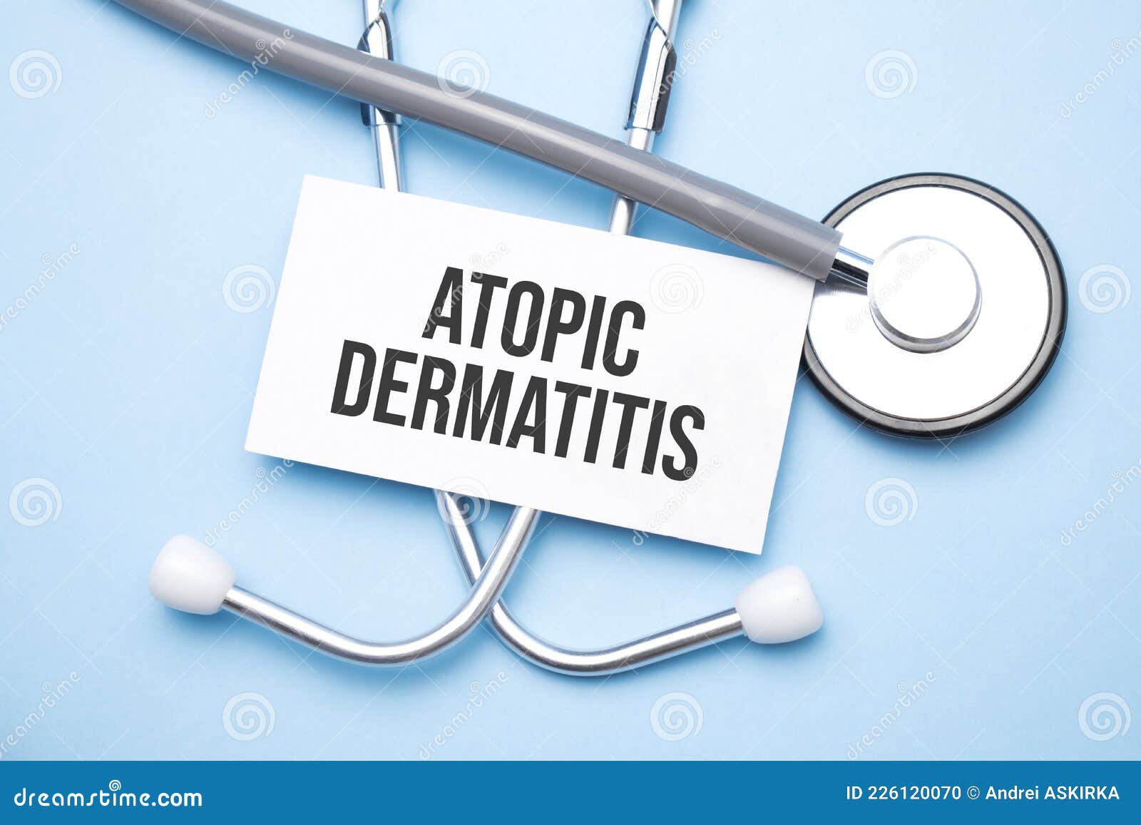 Stethoscope, Paper with Atopic Dermatitis Text on the Medical Table ...
