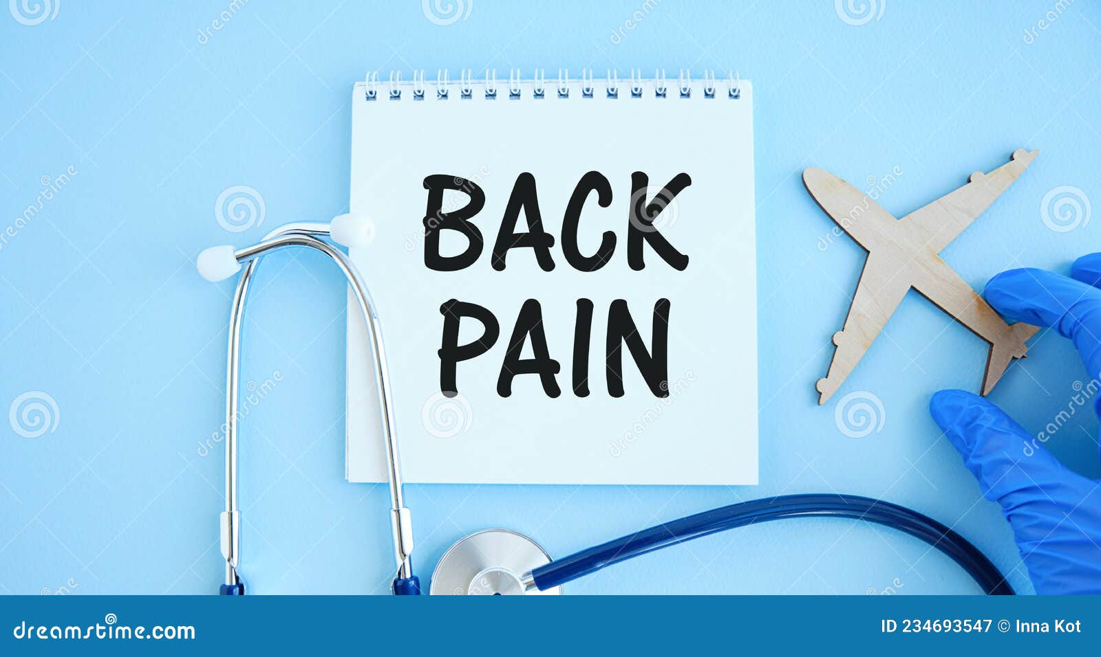 Stethoscope, Paper with Back Pain Text on the Table Stock Image - Image ...