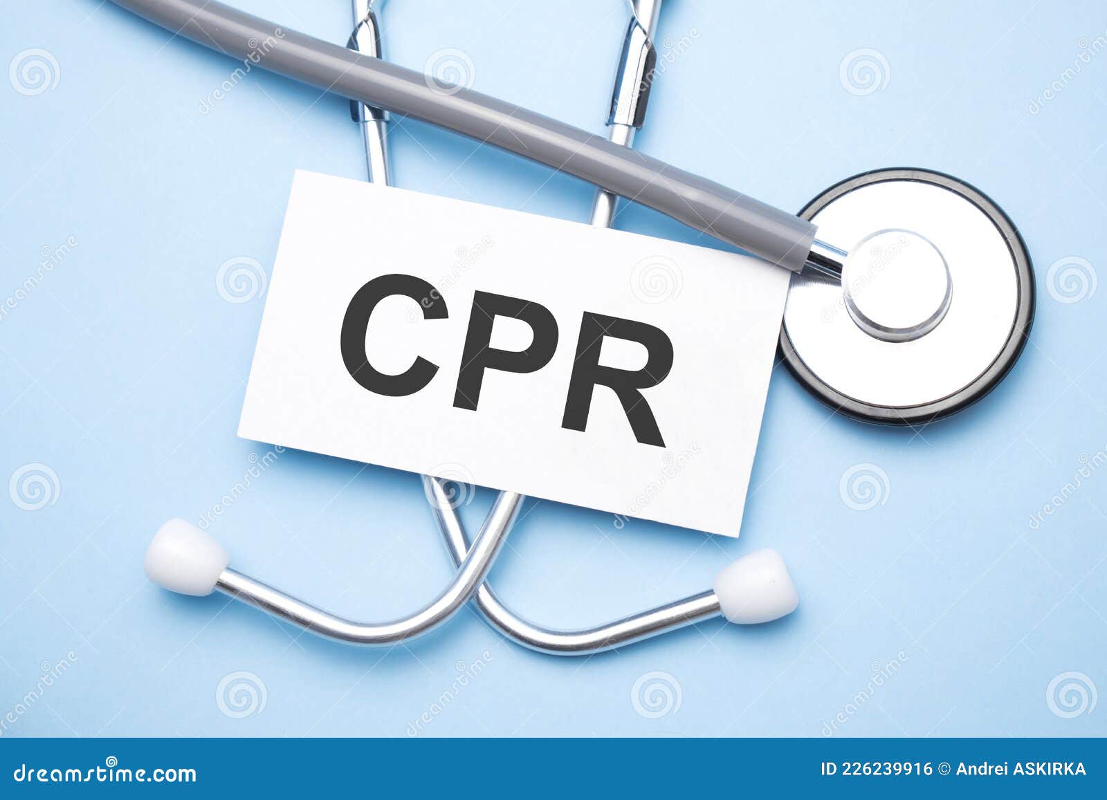 Stethoscope, Paper with Cpr Text on the Medical Table Stock Photo ...