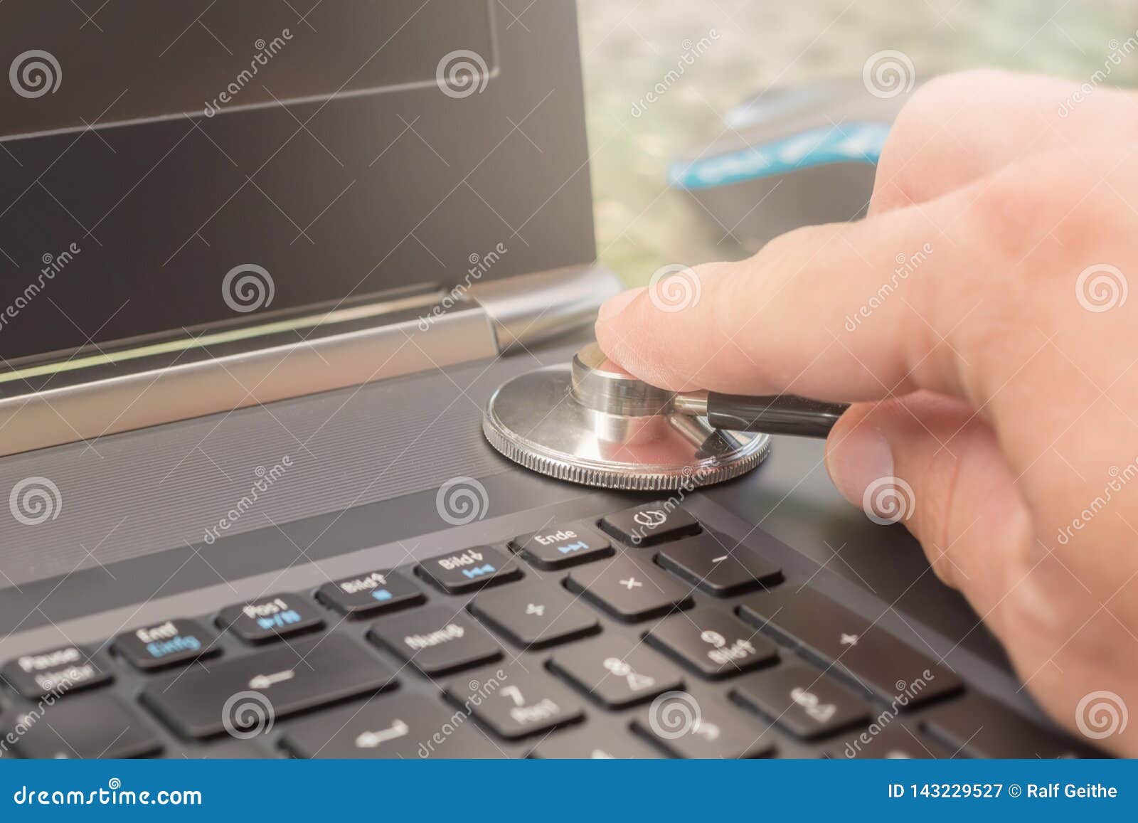 Diagnosis of Problems with the Computer Stock Image - Image of data ...