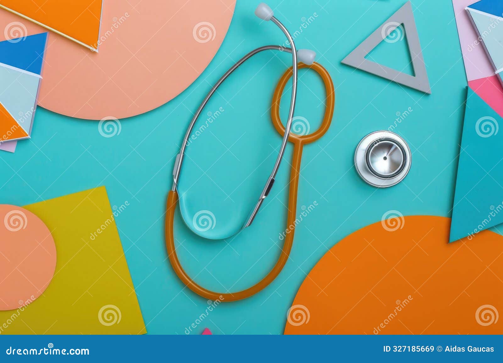 Stethoscope Placed on Shape Chart with Triangles Rectangles Pentagons ...
