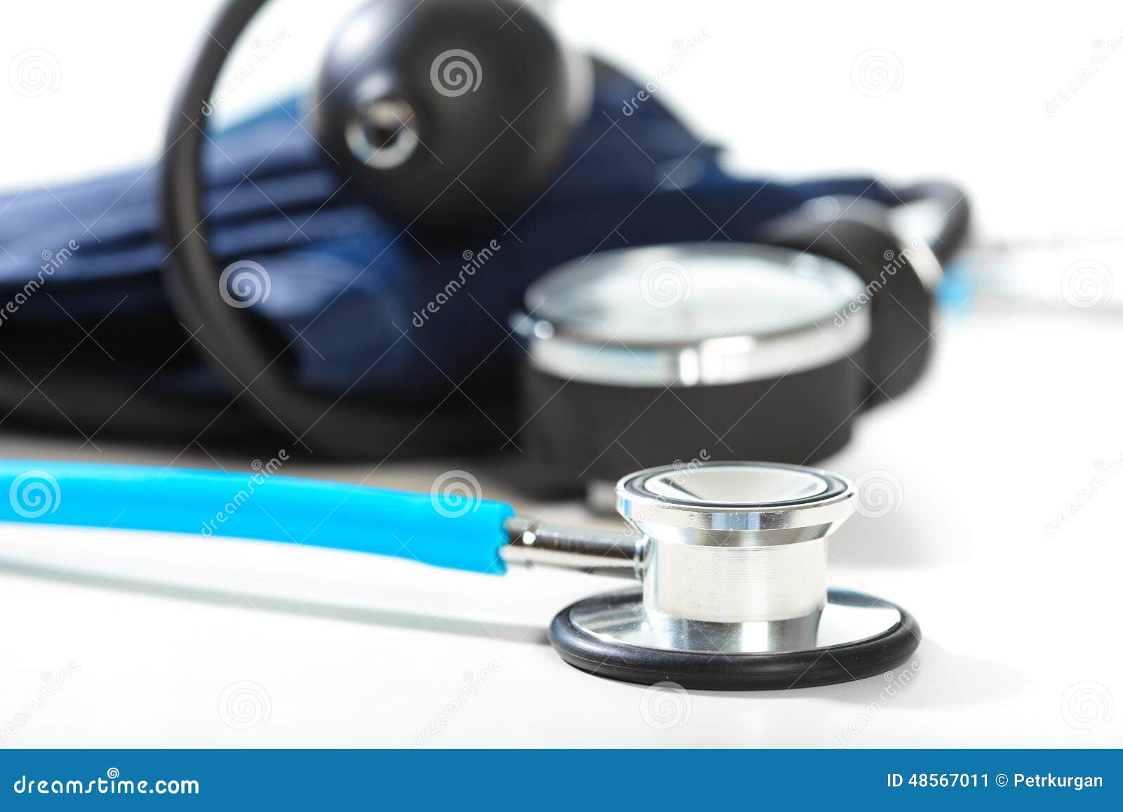 Stethoscope and pulsimeter stock image. Image of office - 48567011