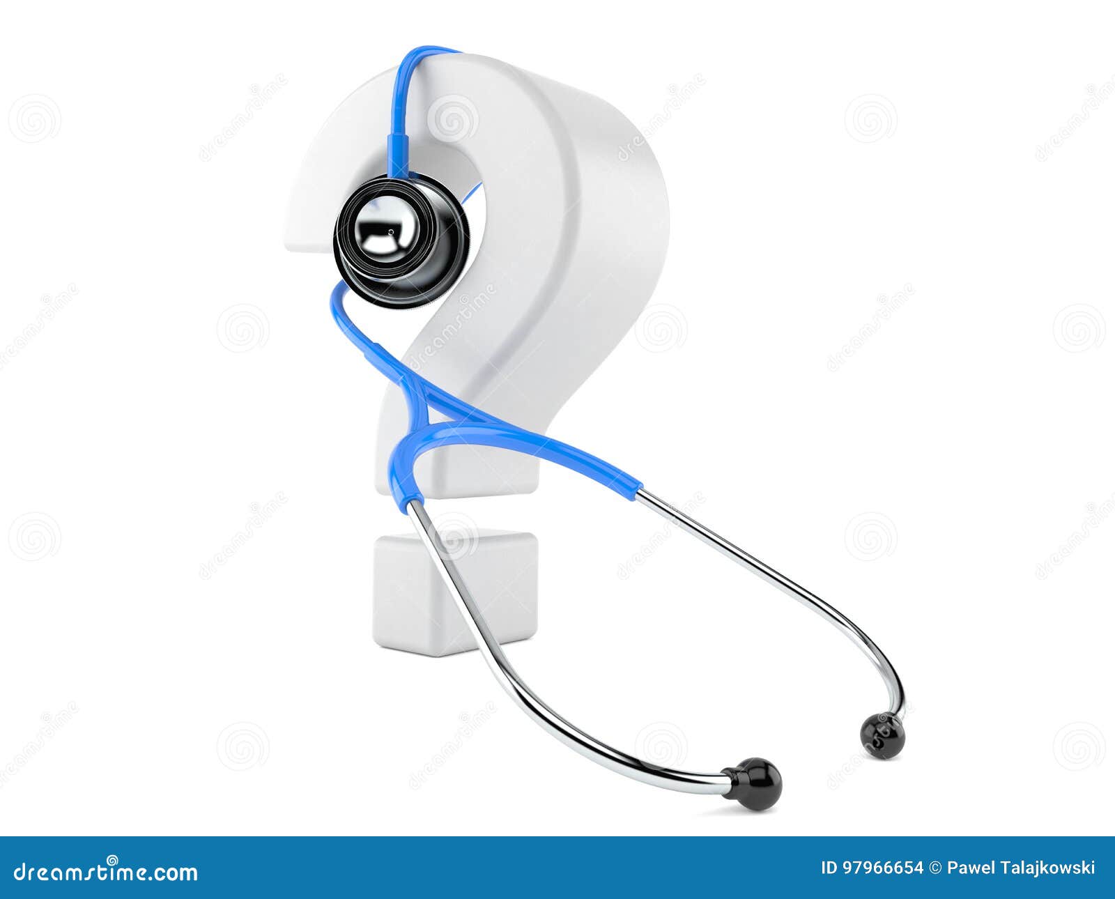 Stethoscope with Question Mark Stock Illustration - Illustration of ...