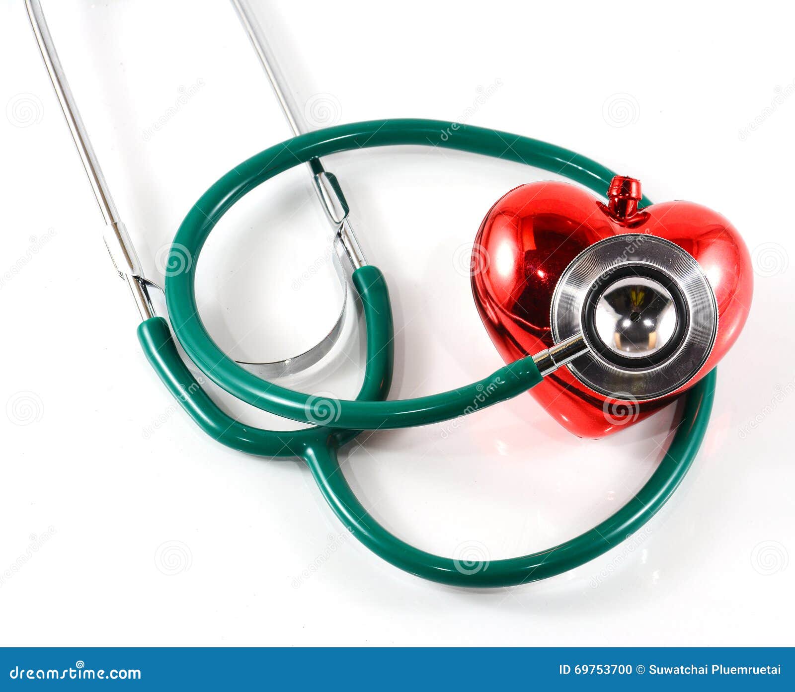 Stethoscope with red heart stock photo. Image of health - 69753700