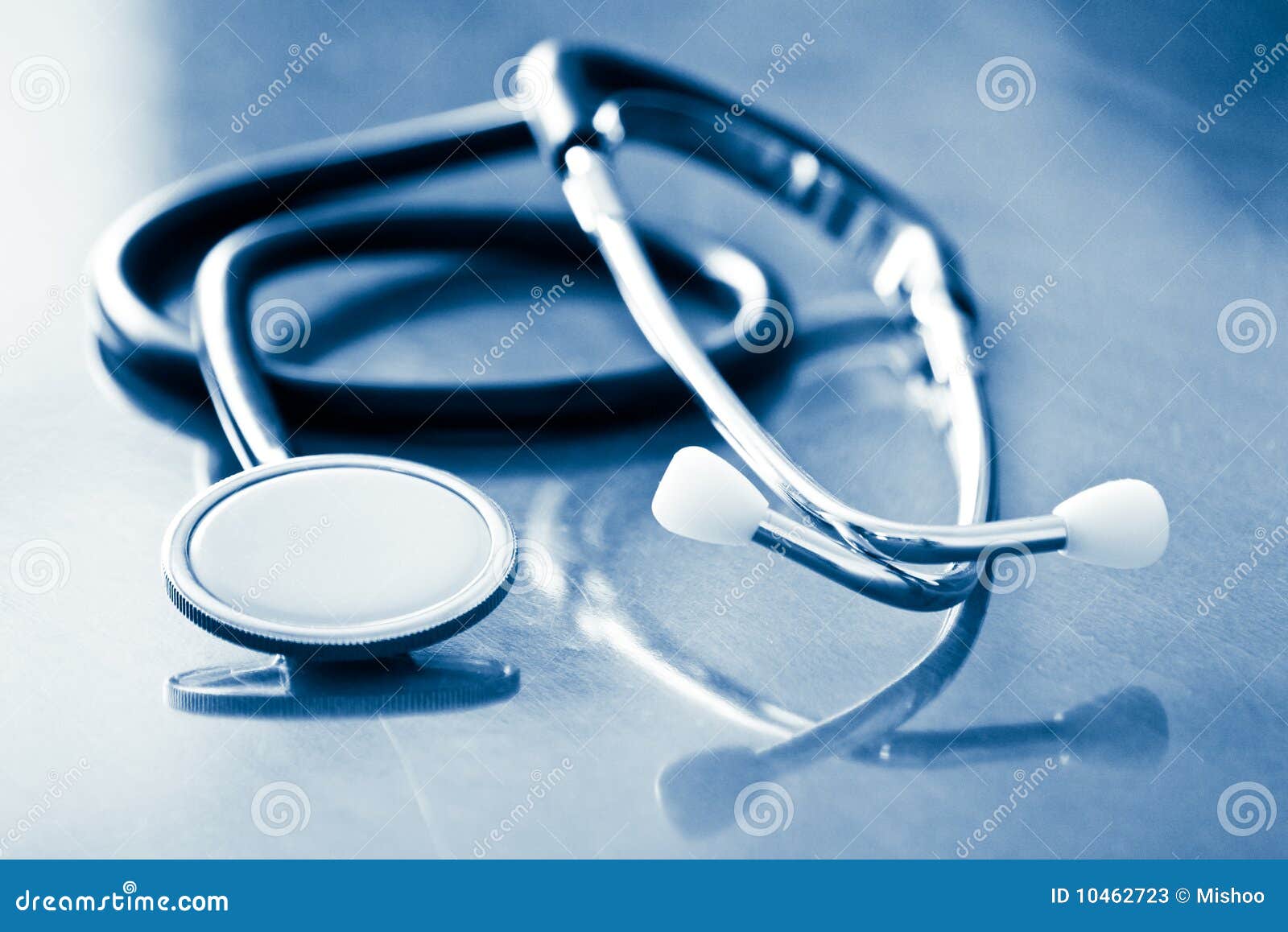 Stethoscope with Reflection Stock Image - Image of care, equipment ...