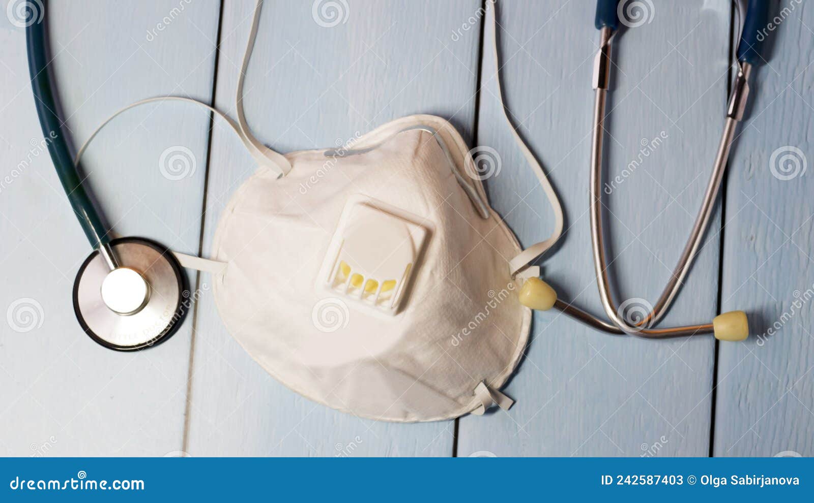 Stethoscope and Respirator, Medical Devices and Respiratory Protection ...