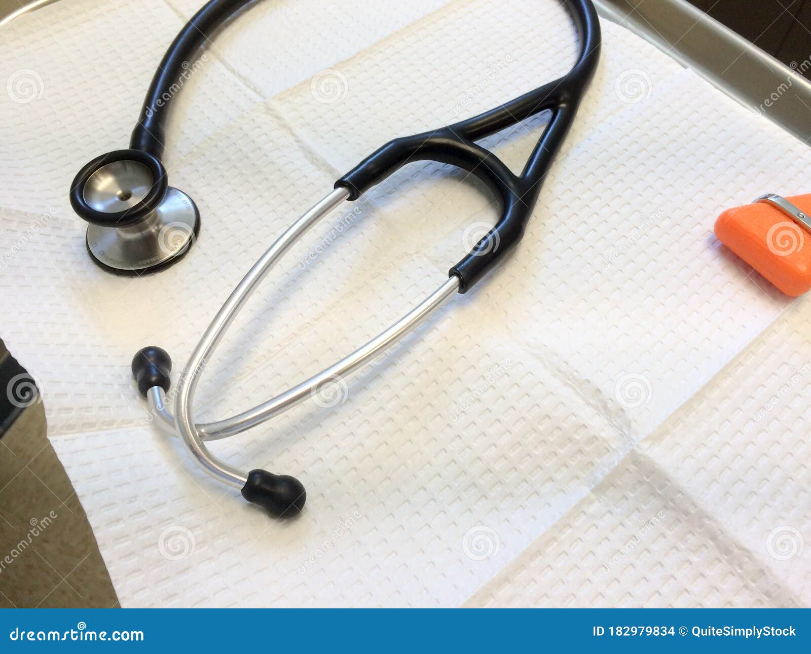 Stethoscope, Rubber Gloves And A Protective Mask On A Blue Background ...