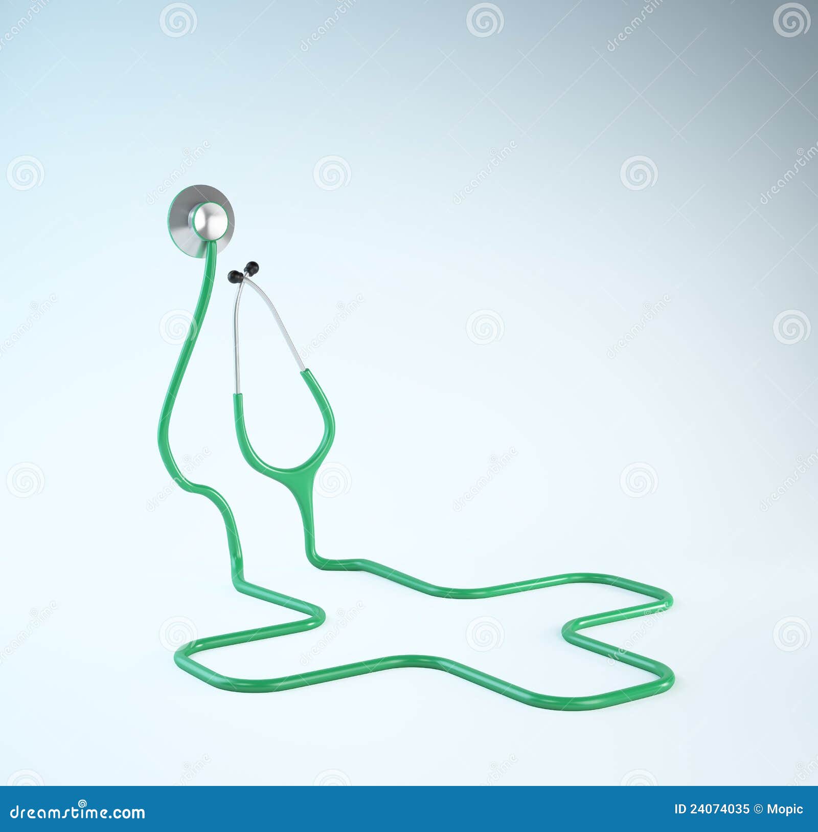 Stethoscope Shaped Like a Cross Stock Illustration - Illustration of ...
