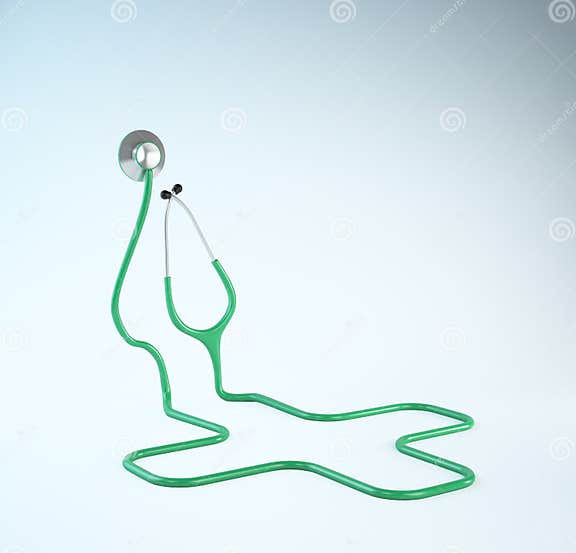 Stethoscope Shaped Like a Cross Stock Illustration - Illustration of ...