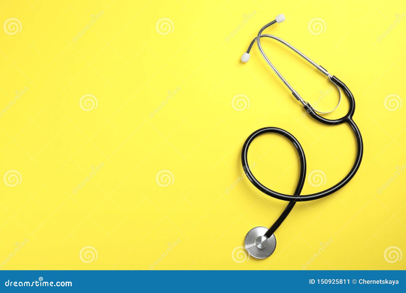 Stethoscope with Space for Text on Color Background. Medical Tool Stock ...