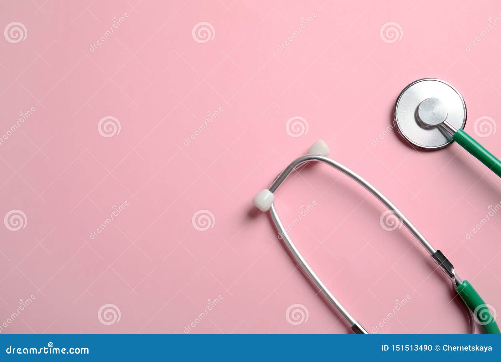 Stethoscope with Space for Text on Color Background. Medical Tool Stock ...