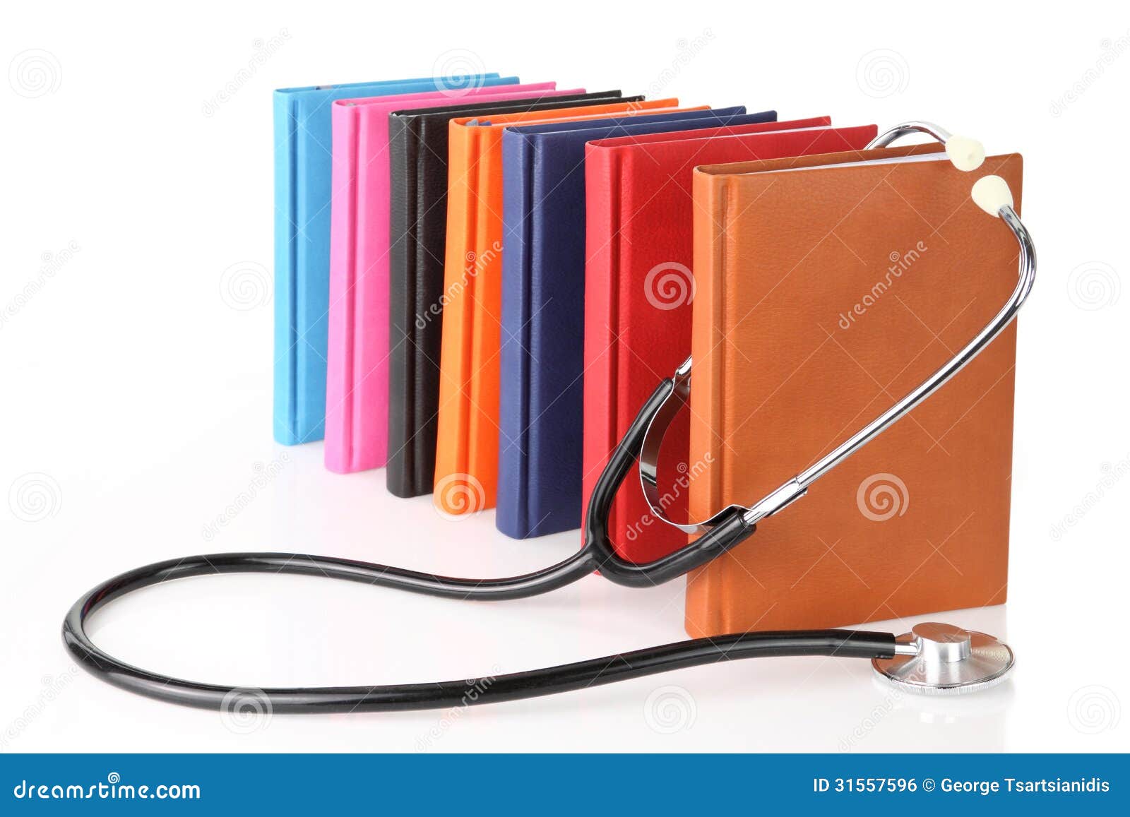 Stethoscope with a Stack of Books Stock Photo - Image of healthcare ...