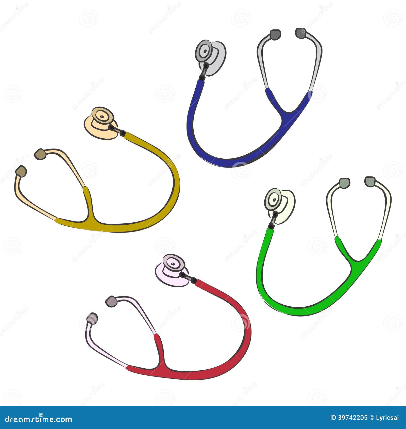 Stethoscope stock vector. Illustration of rubber, stethoscope - 39742205