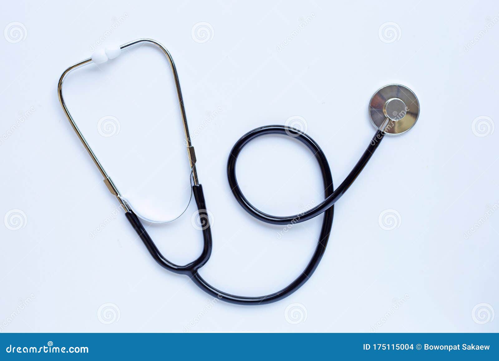 Stethoscope on White Background Stock Photo - Image of disease ...