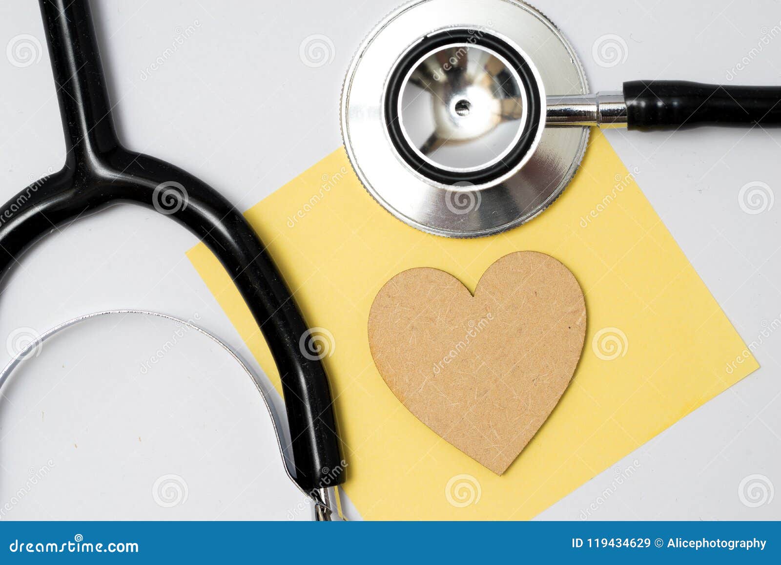 Stethoscope on White Background with Short Note Stock Image - Image of ...
