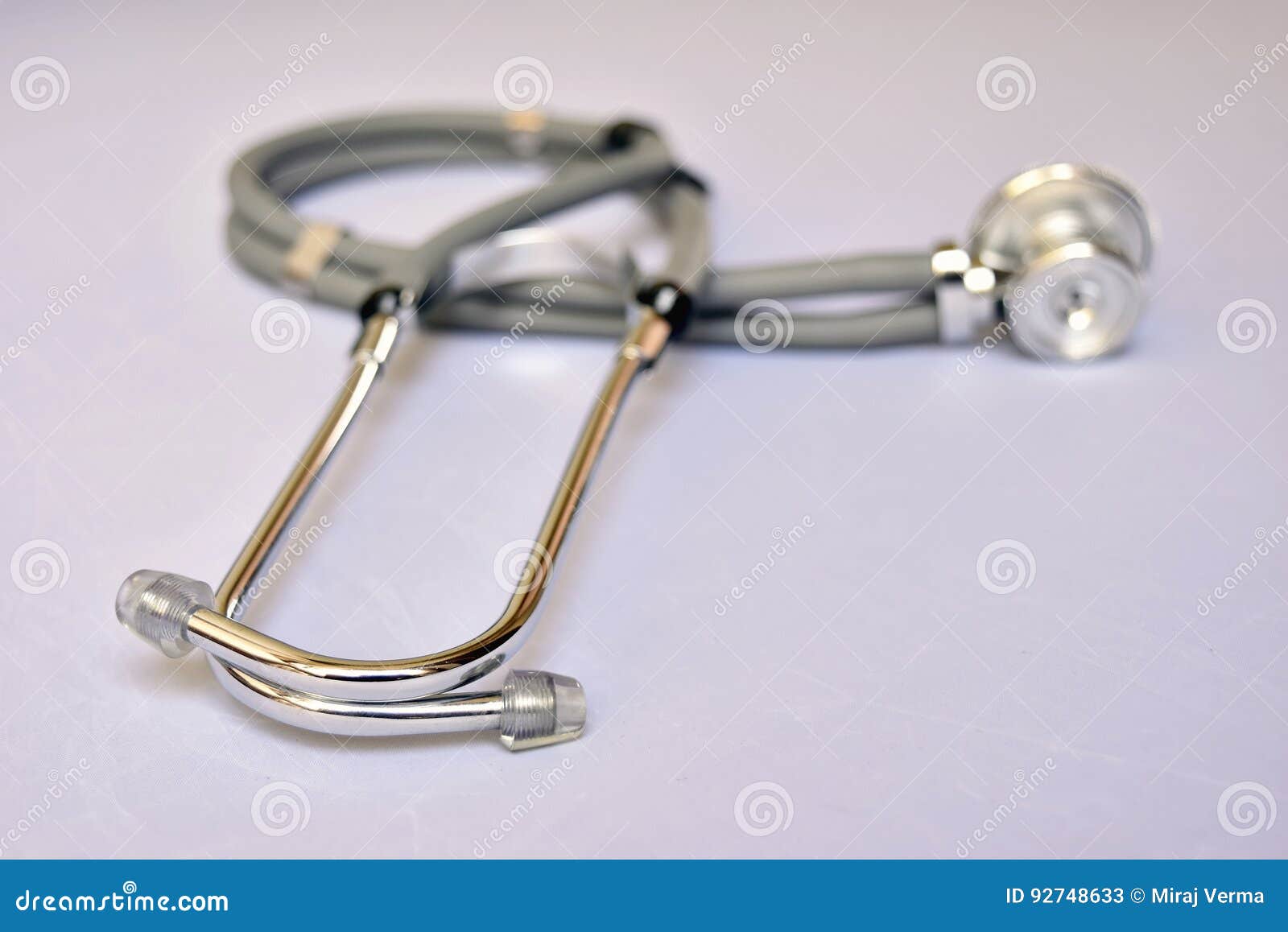 Stethoscope in White Clothe Stock Image - Image of instrument ...
