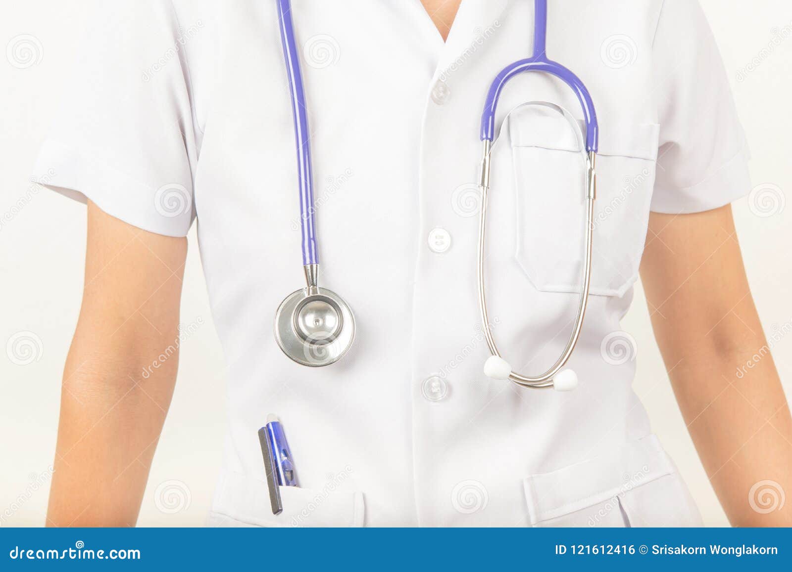 Stethoscope in women stock photo. Image of close, doctors - 121612416