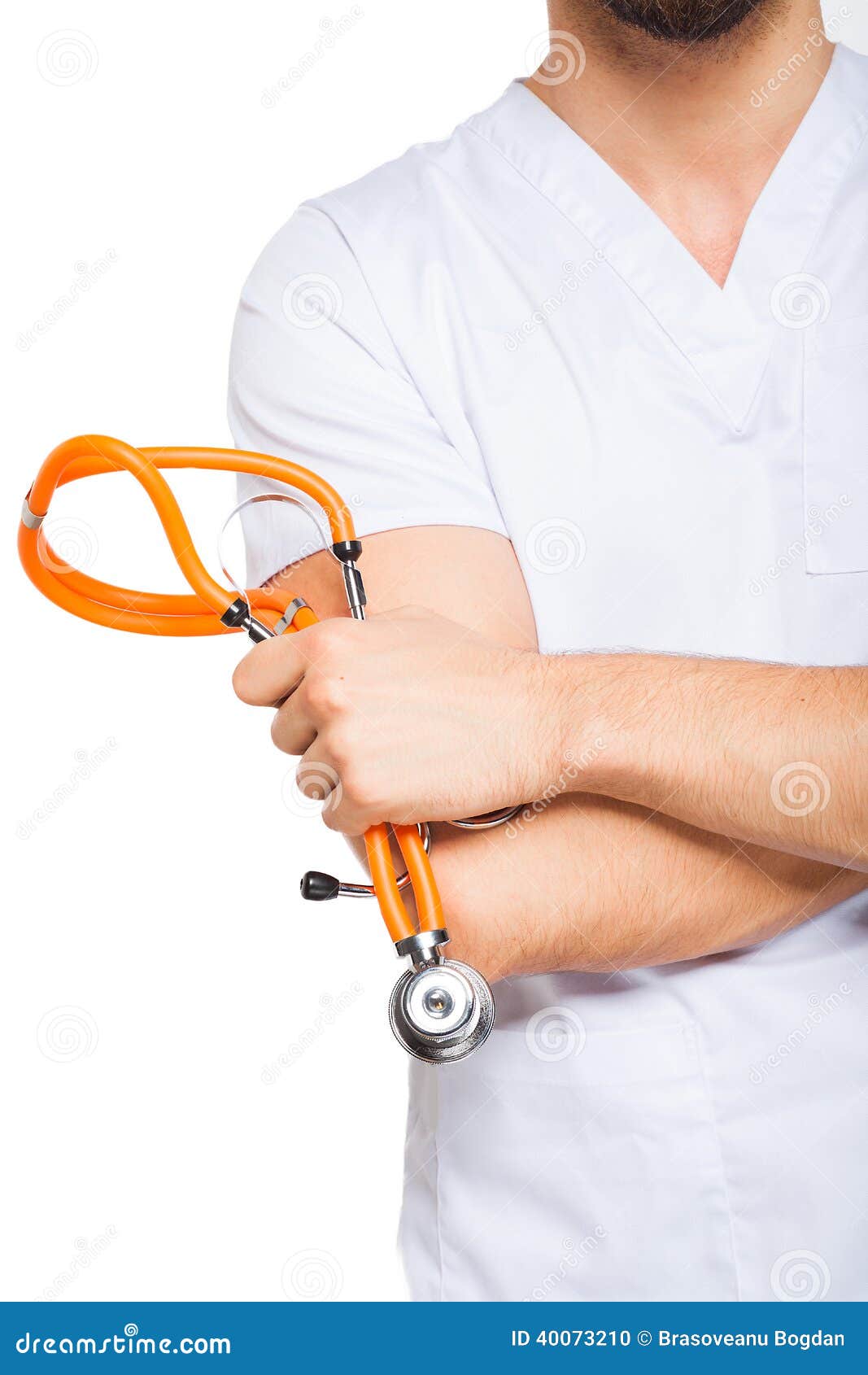 Stethosope in Hands of a Doctor Stock Photo - Image of handsome, listen ...