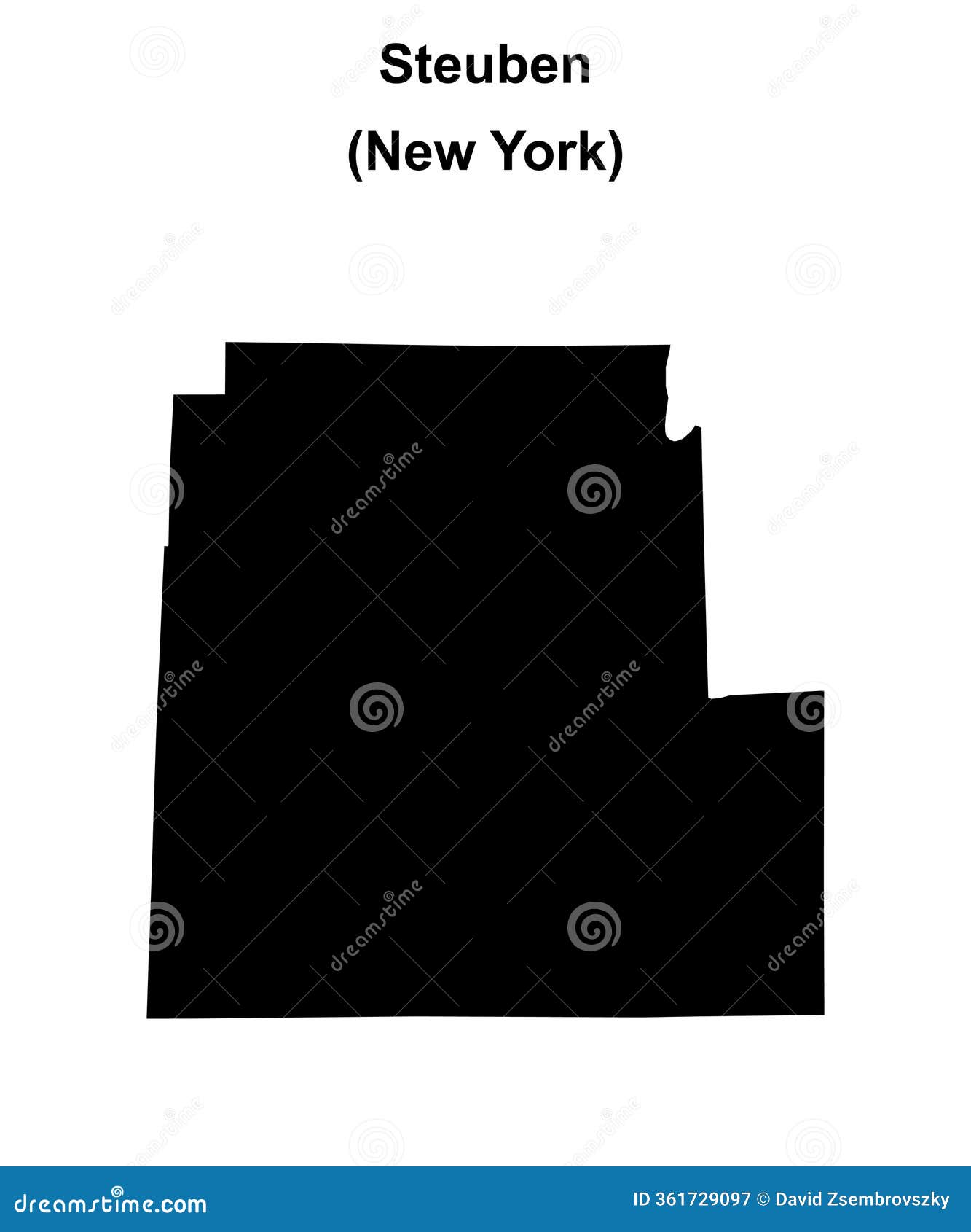 Steuben outline map stock illustration. Illustration of boundary ...