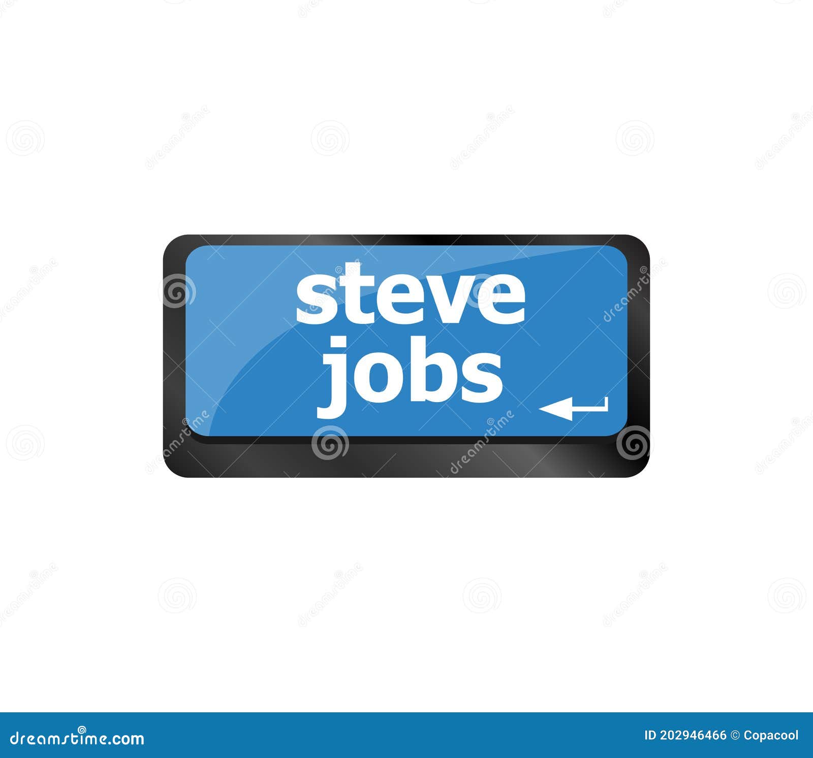 Steve Jobs Button on Keyboard - Life Concept Stock Illustration ...
