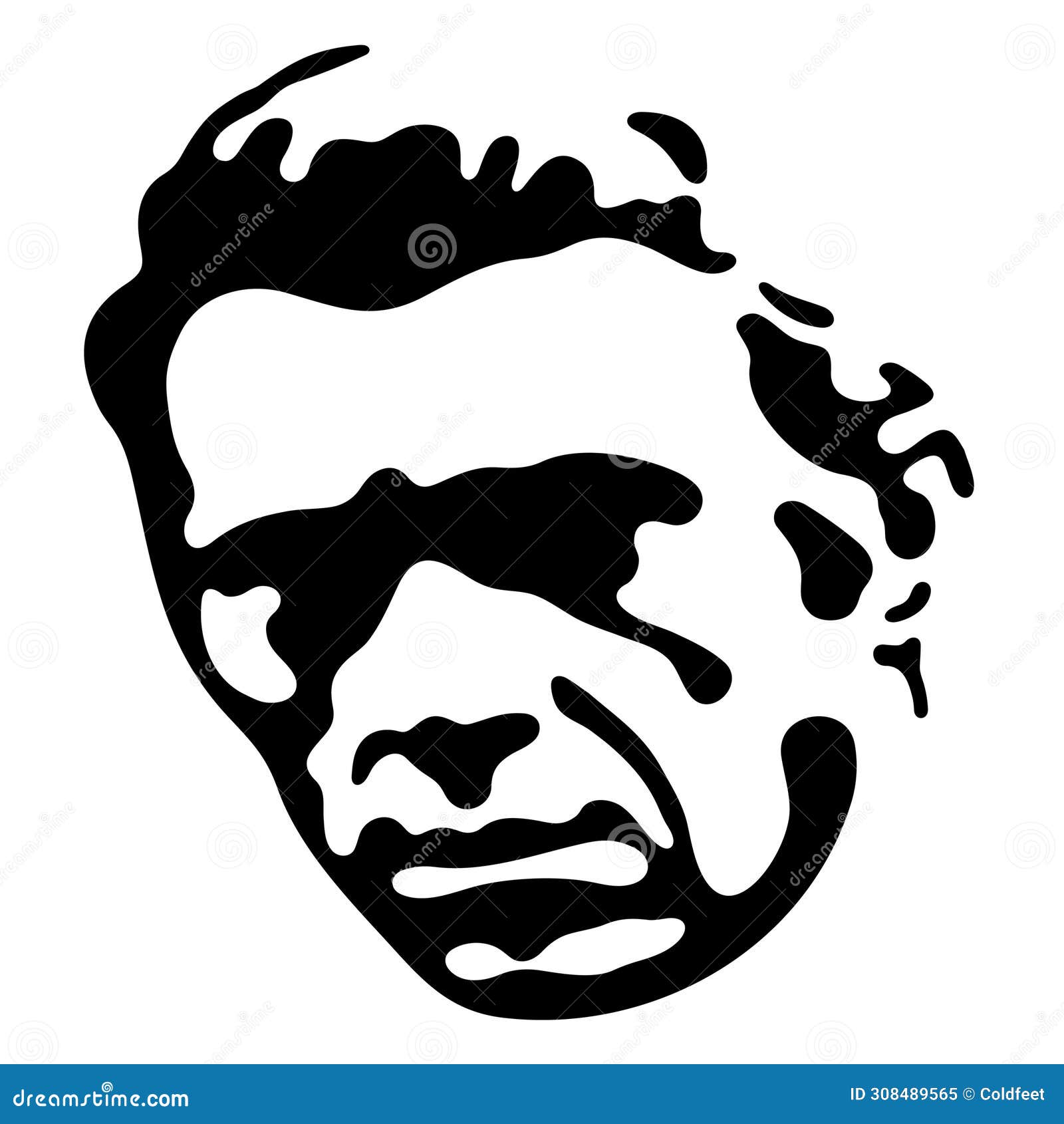 Steve McQueen Black And White Stencil Portrait Cartoon Vector ...