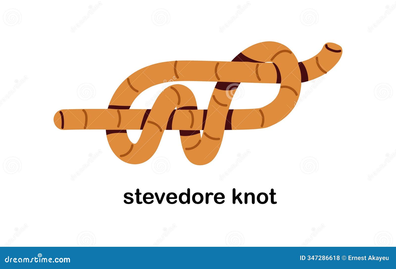 Stevedore Knot, Strong Stopper. Tying Rope, Sturdy Binding Method ...