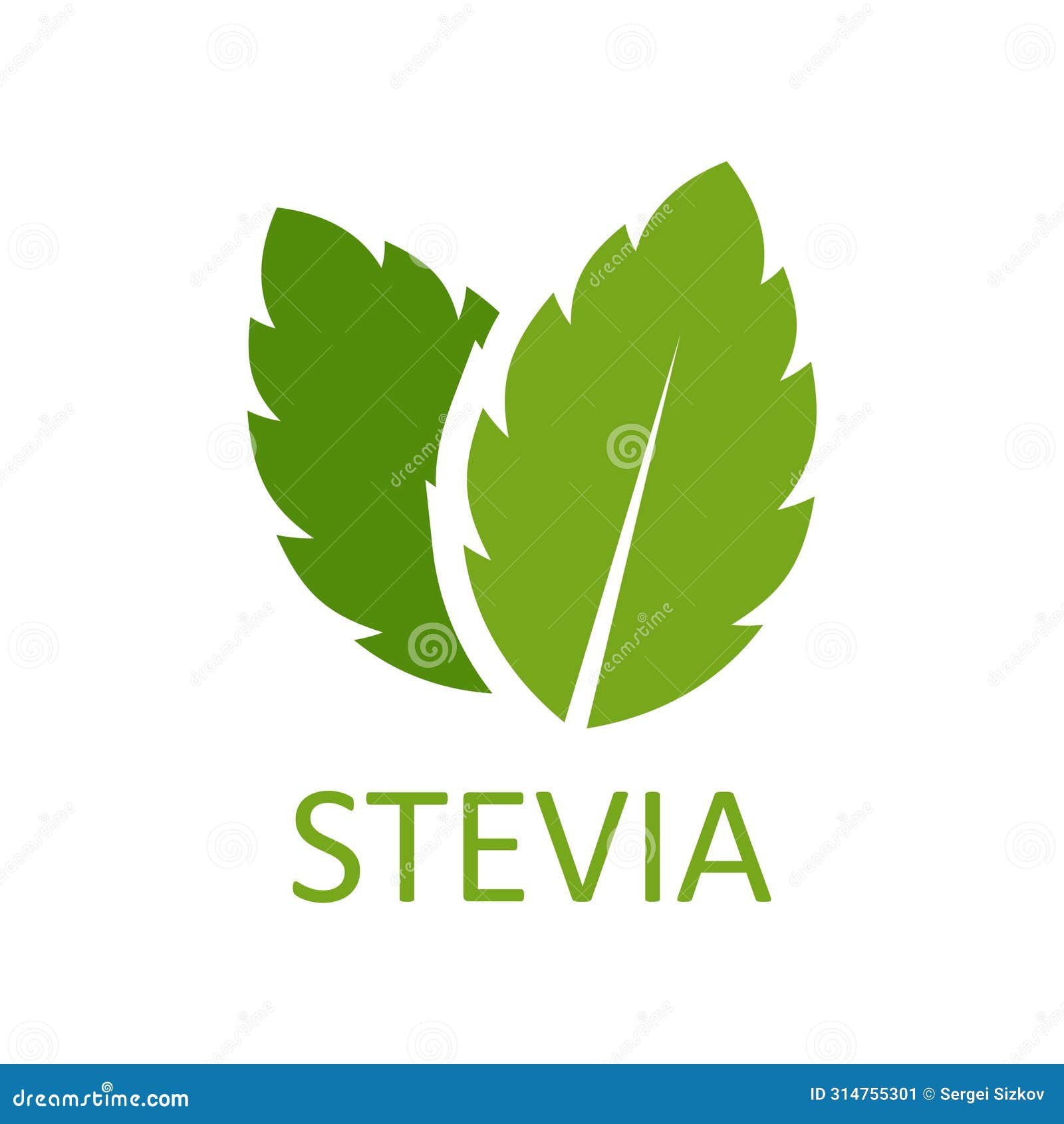 Stevia Leaves Icon. Natural Organic Logo Stock Vector - Illustration of ...