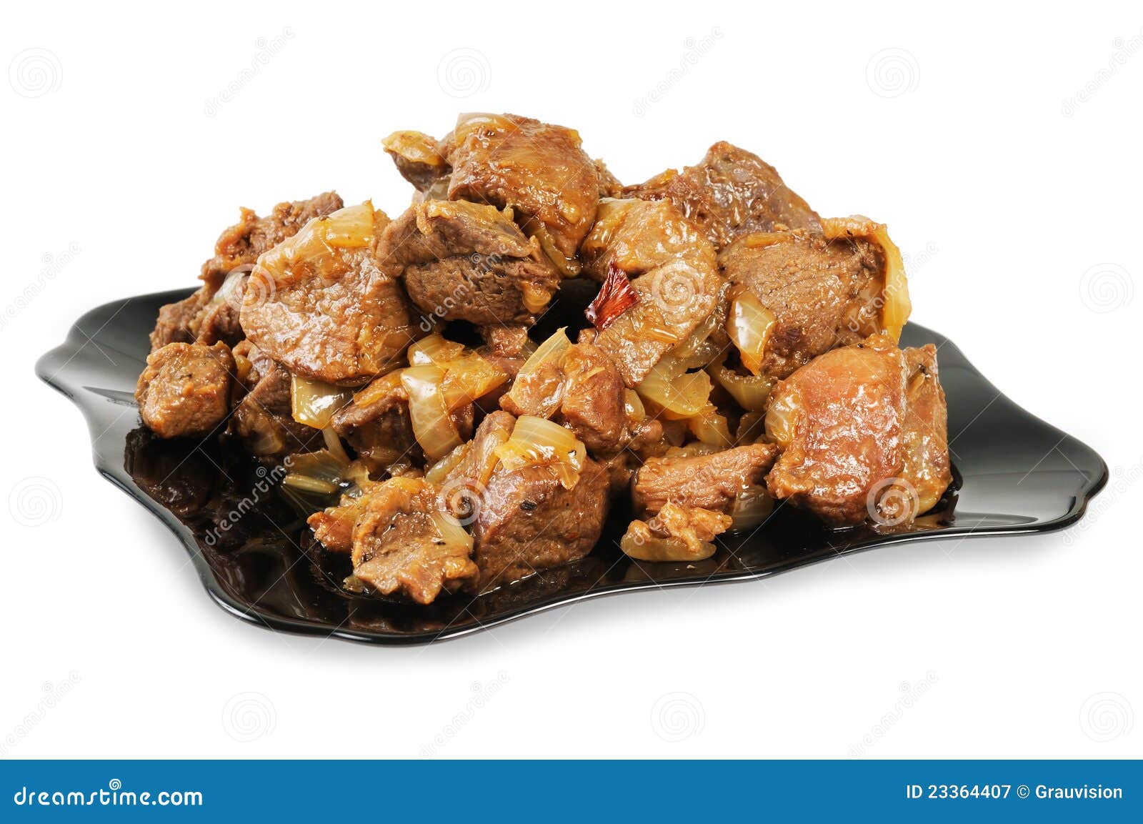 Stew with Onions on a Plate. Stock Image - Image of rustic, sliced ...