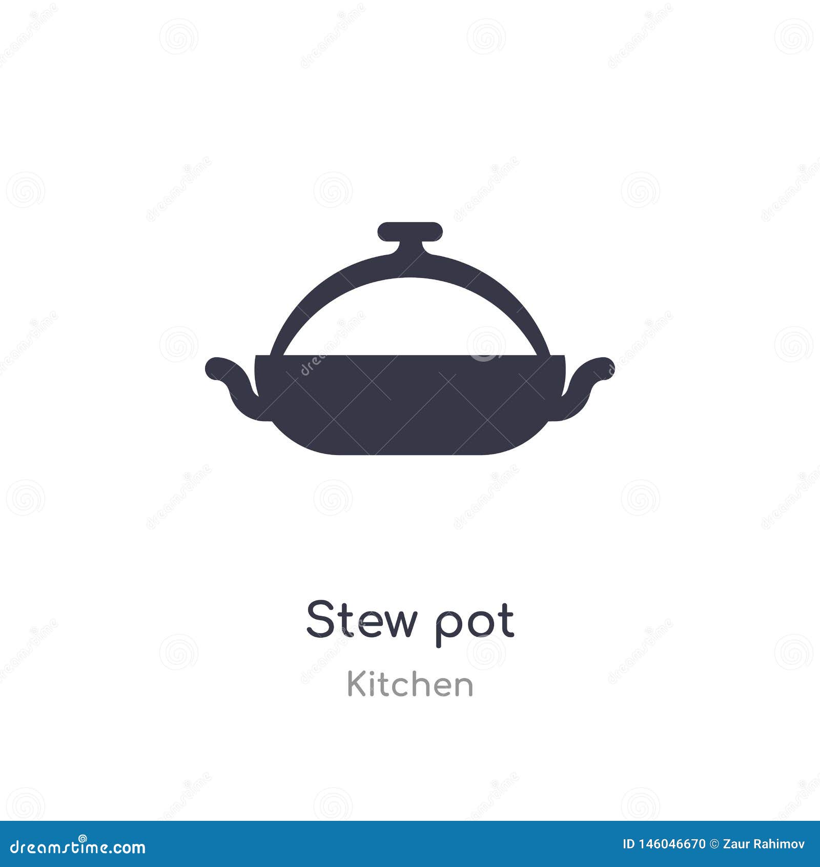 Stew Pot Icon. Isolated Stew Pot Icon Vector Illustration from Kitchen ...