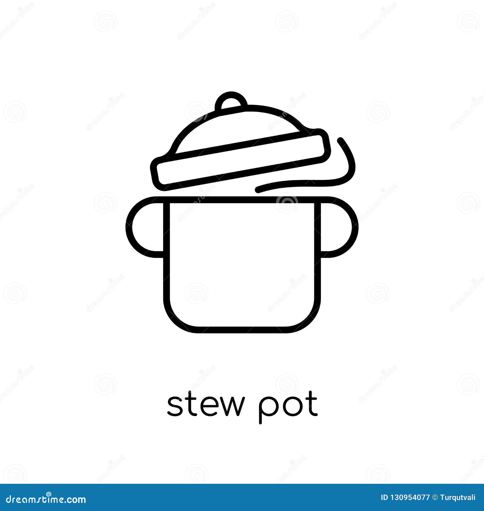 Stew Pot Icon from Kitchen Collection. Stock Vector - Illustration of ...