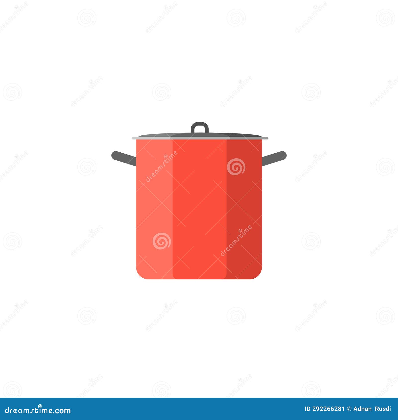 Stew Pot Kitchen Tools Flat Design Vector Illustration. Kitchenware Icon Stock Vector ...