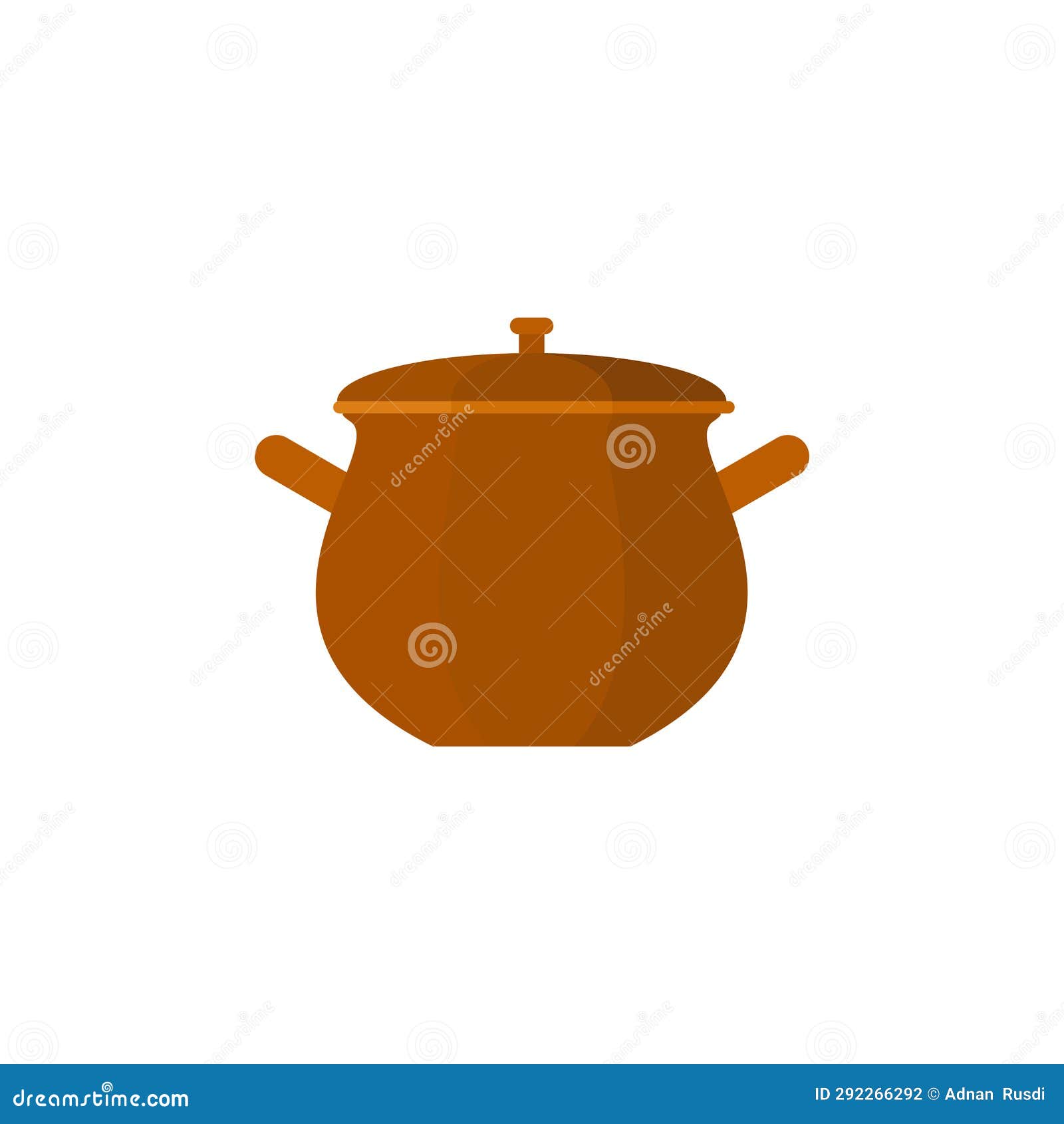 Stew Pot Kitchen Tools Flat Design Vector Illustration. Kitchenware ...