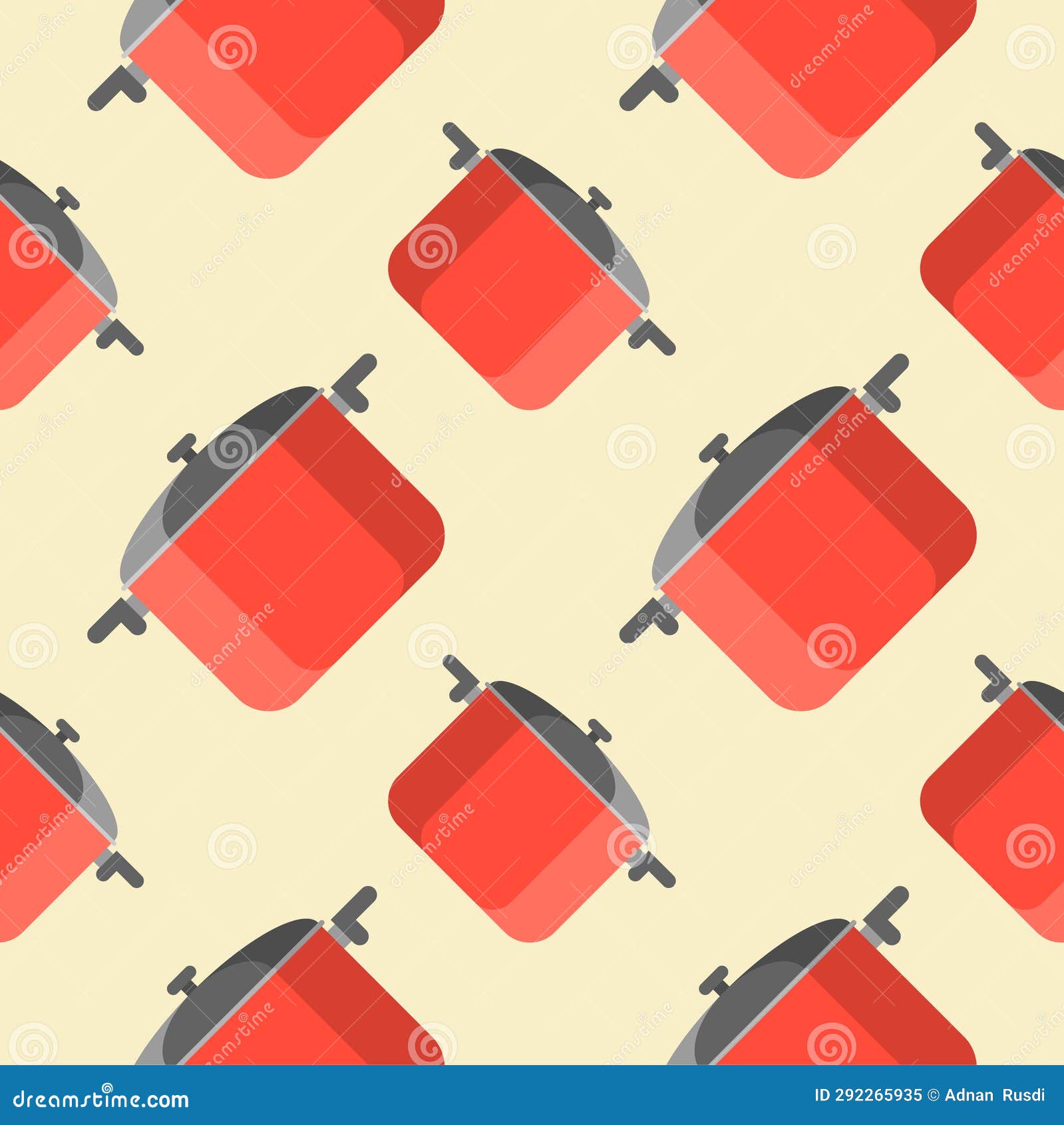 Stew Pot Seamless Pattern. Kitchenware Vector Illustration Stock ...