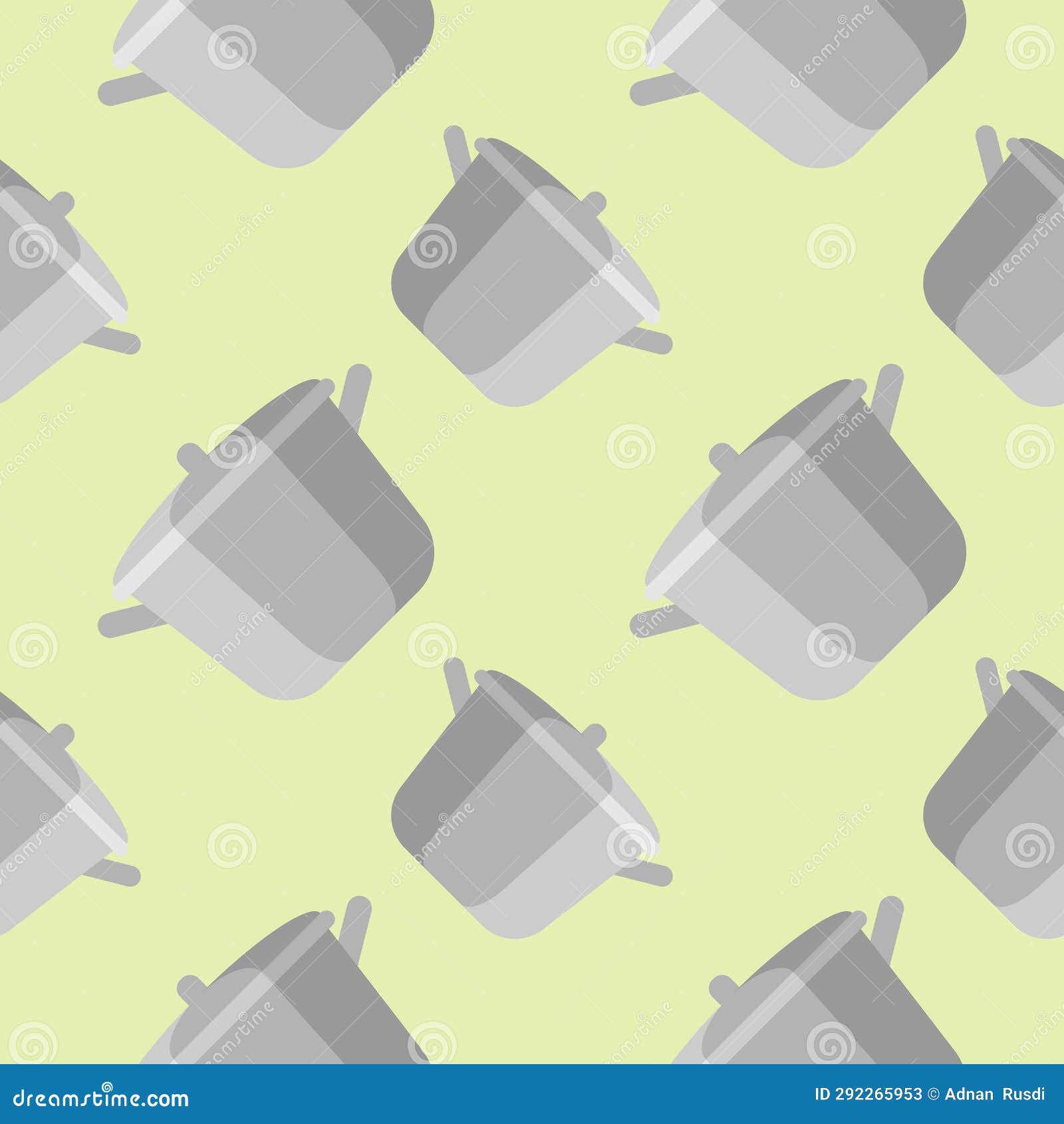 Stew Pot Seamless Pattern. Kitchenware Vector Illustration Stock ...