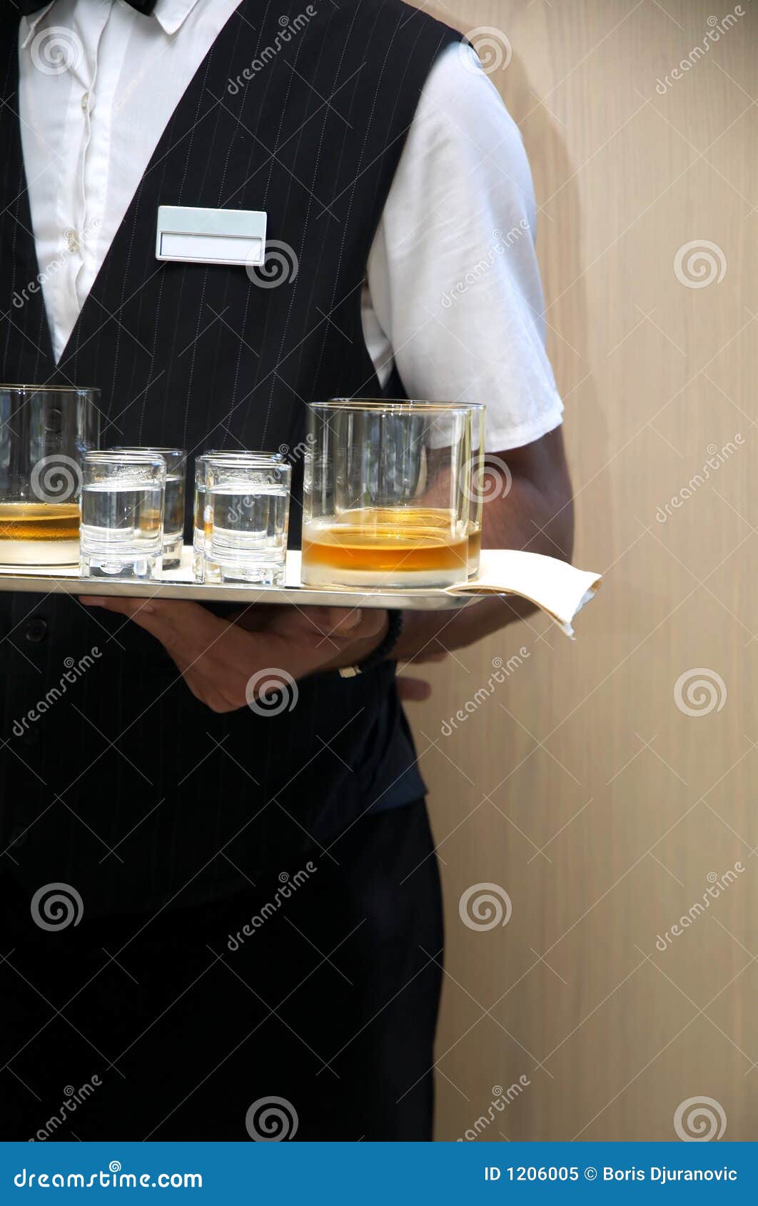 Steward in hotel stock image. Image of glass, wait, drinks - 1206005