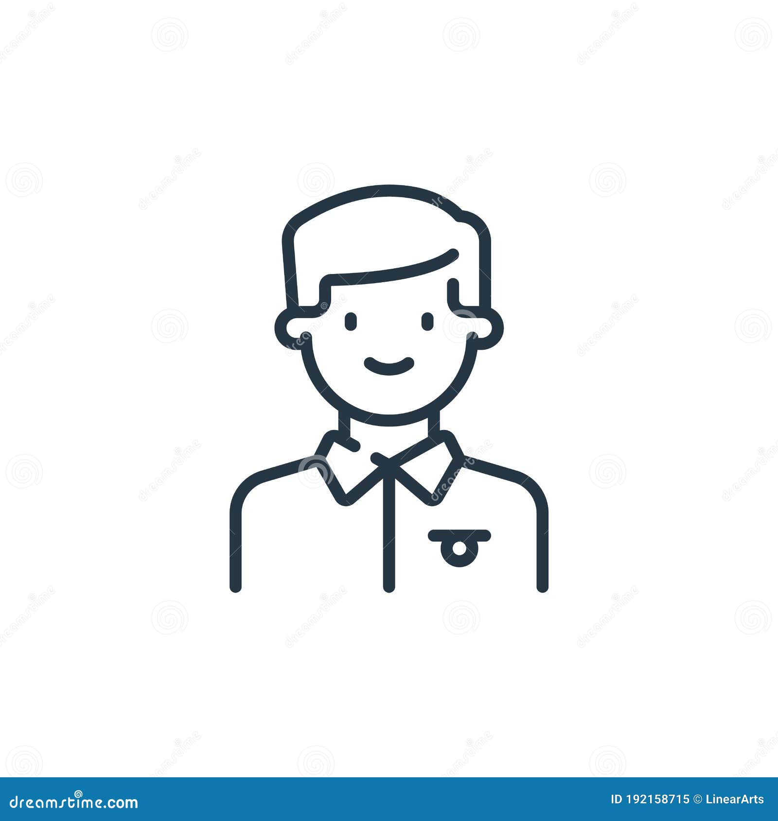 Steward Icon Vector from Aviation Concept. Thin Line Illustration of ...