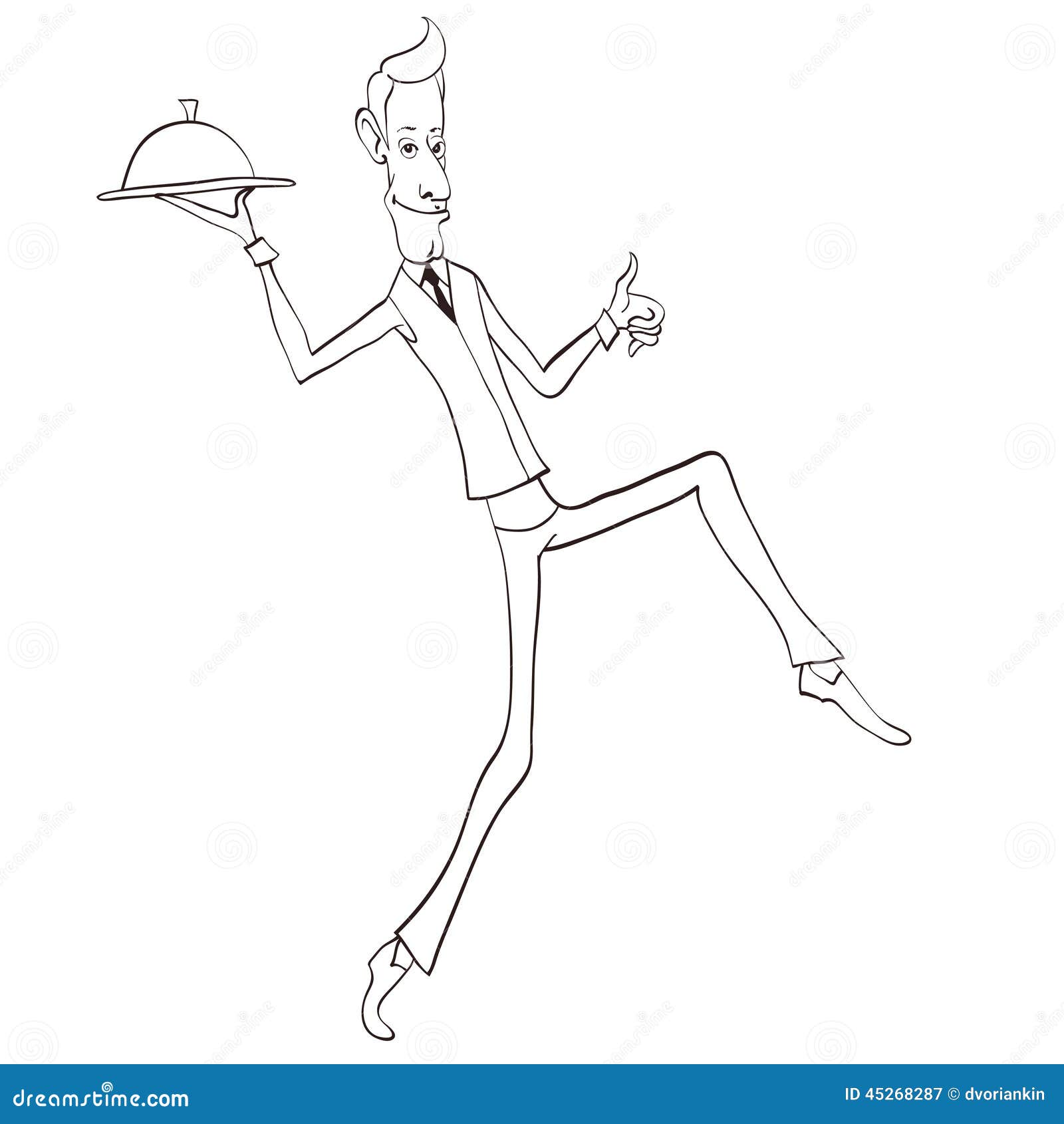 Steward stock vector. Illustration of tray, people, illustrations ...