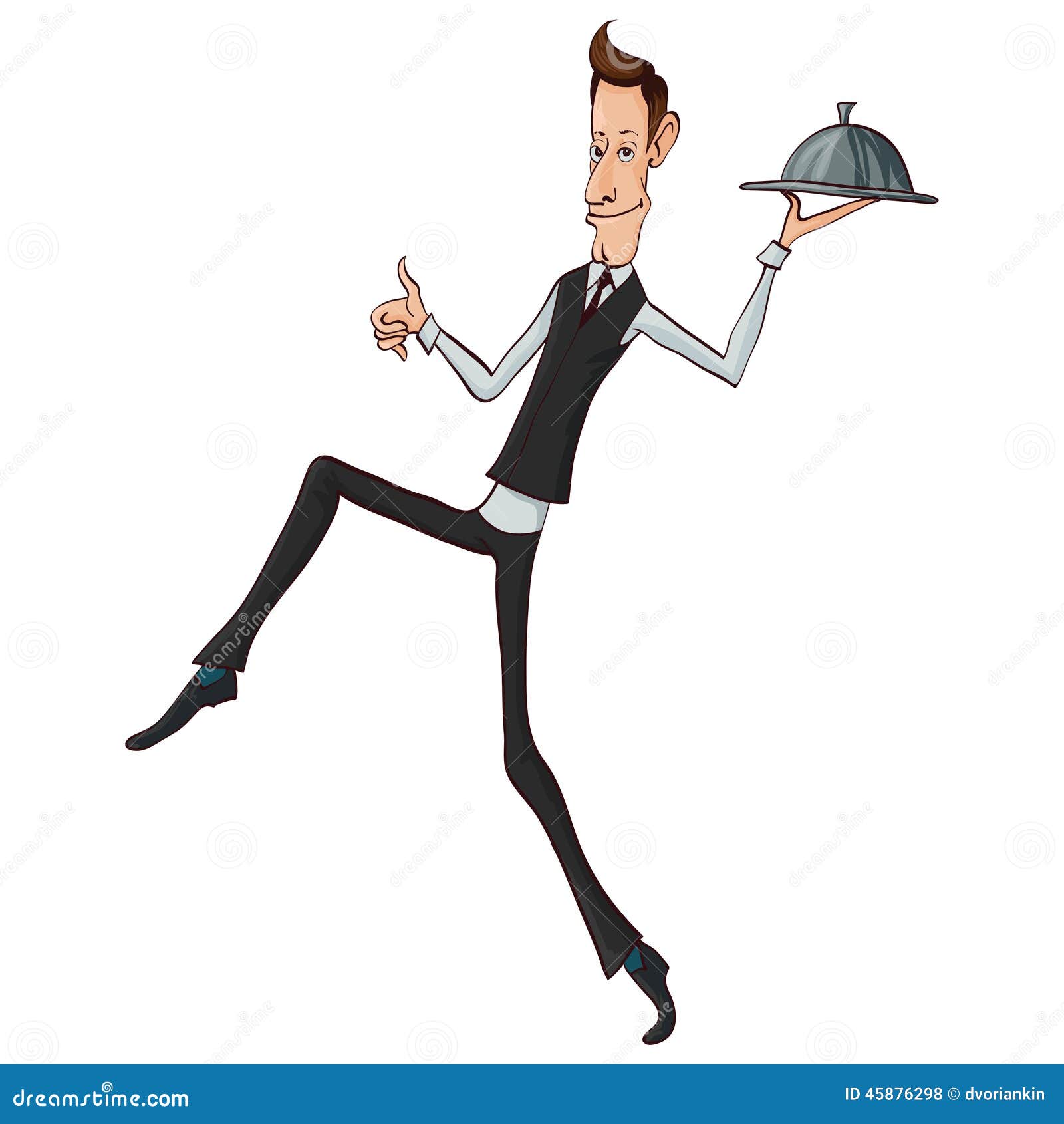 Steward stock vector. Illustration of smiling, butler - 45876298