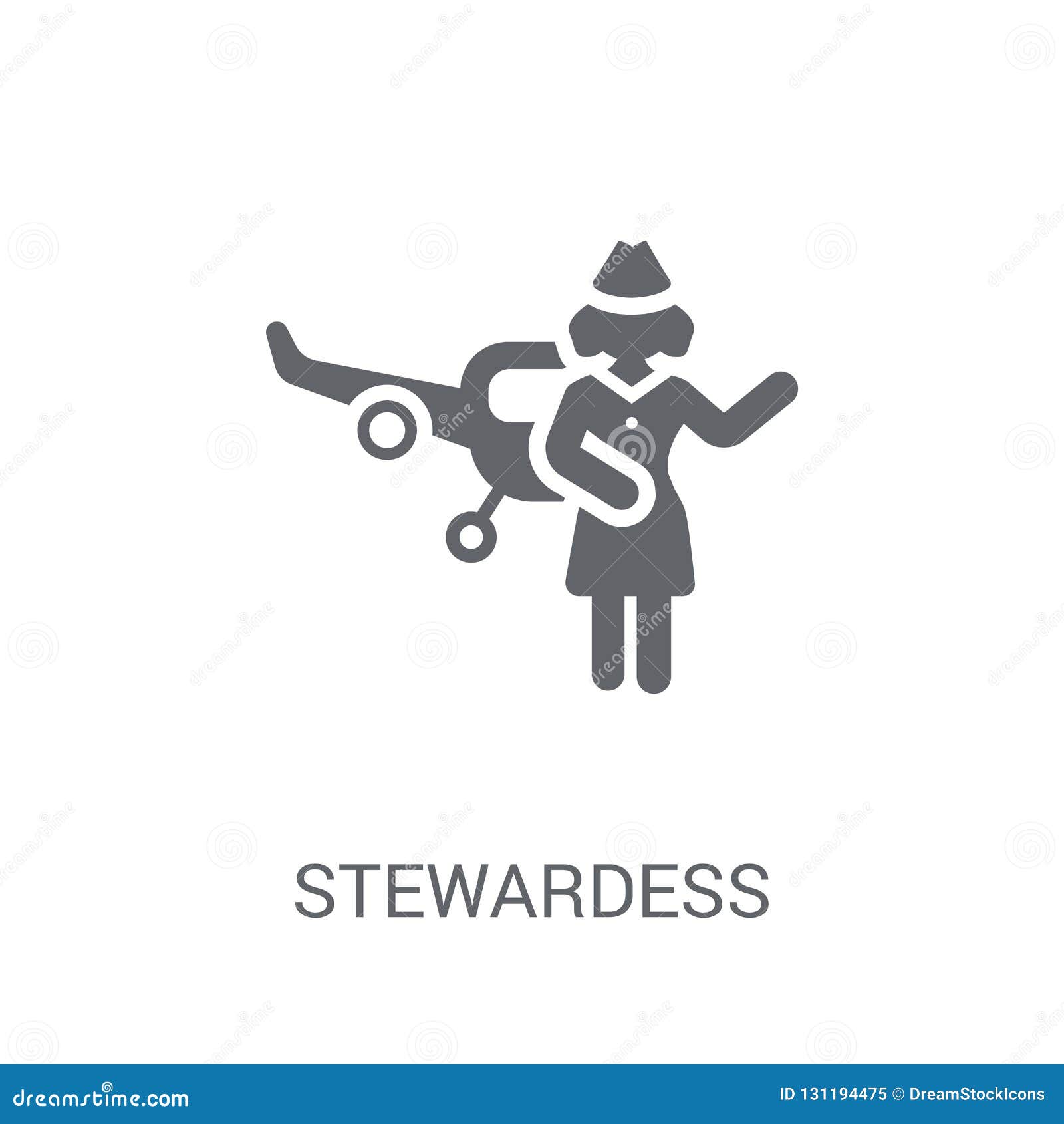 Stewardesssymbol vektor illustrationer. Illustration av stewarde ...