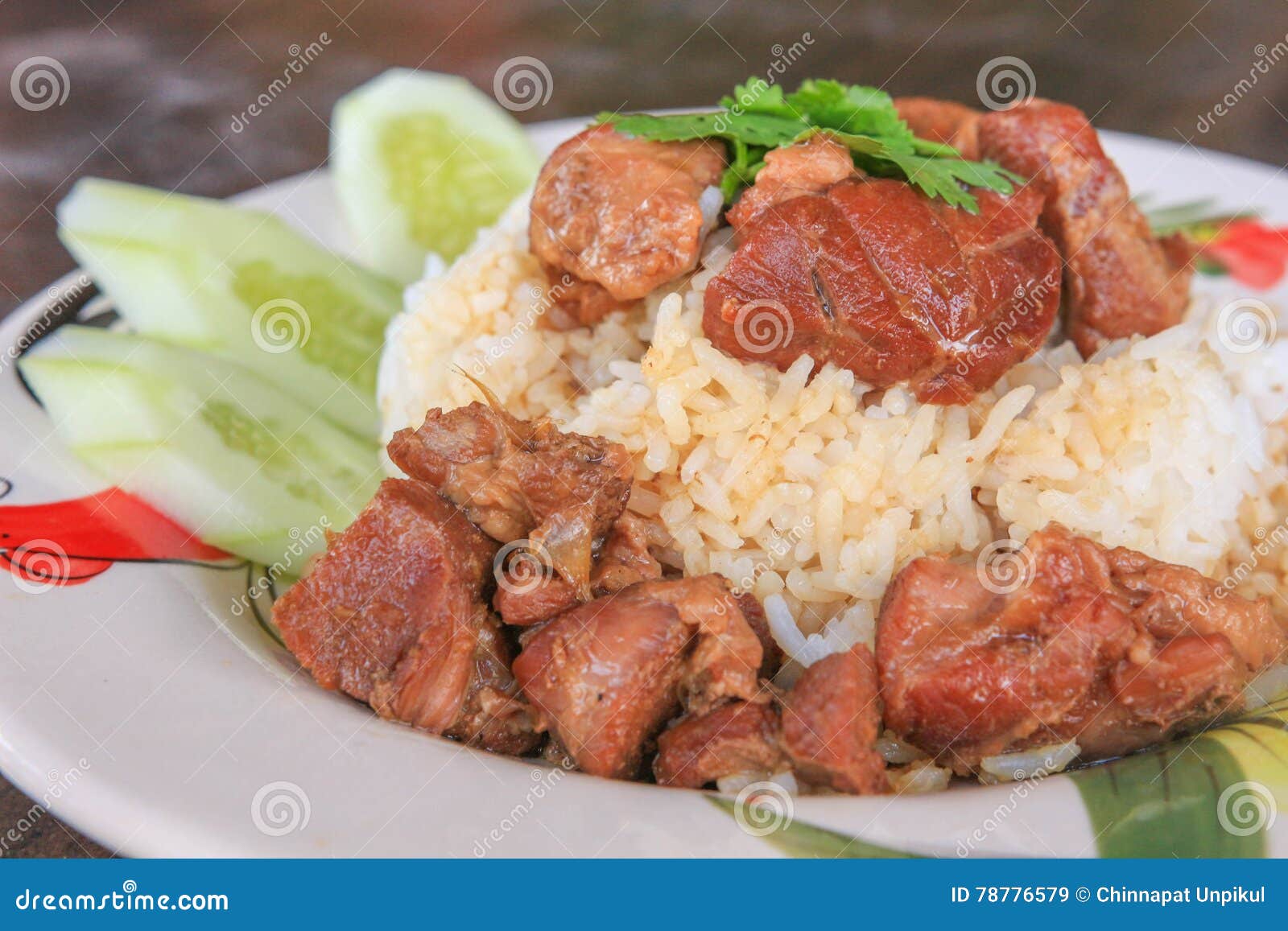 Stewed beef with rice stock image. Image of delicious - 78776579