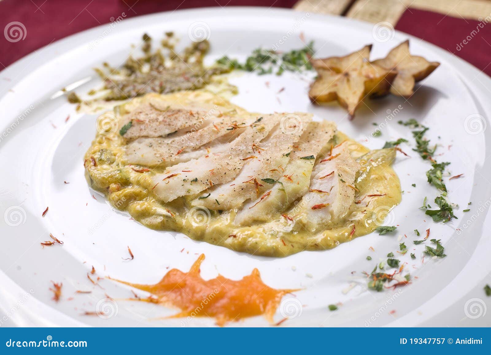 Stewed Cod with Creamy Dressing Stock Image - Image of fillet, white ...