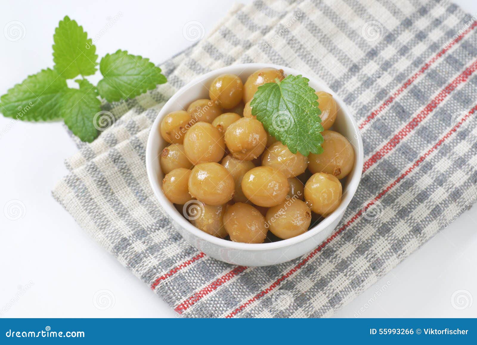 Stewed gooseberries stock photo. Image of dishtowel, juicy - 55993266