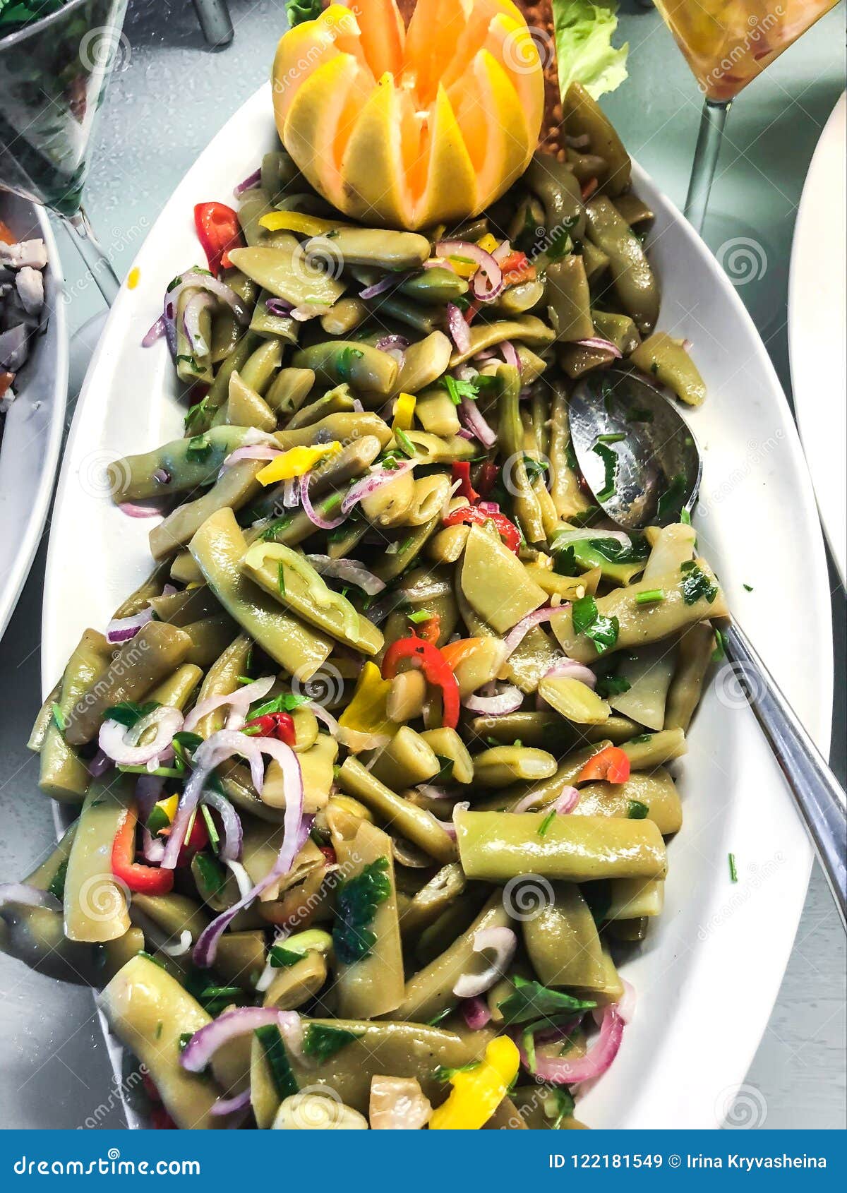 Stewed green string beans stock image. Image of healthy - 122181549