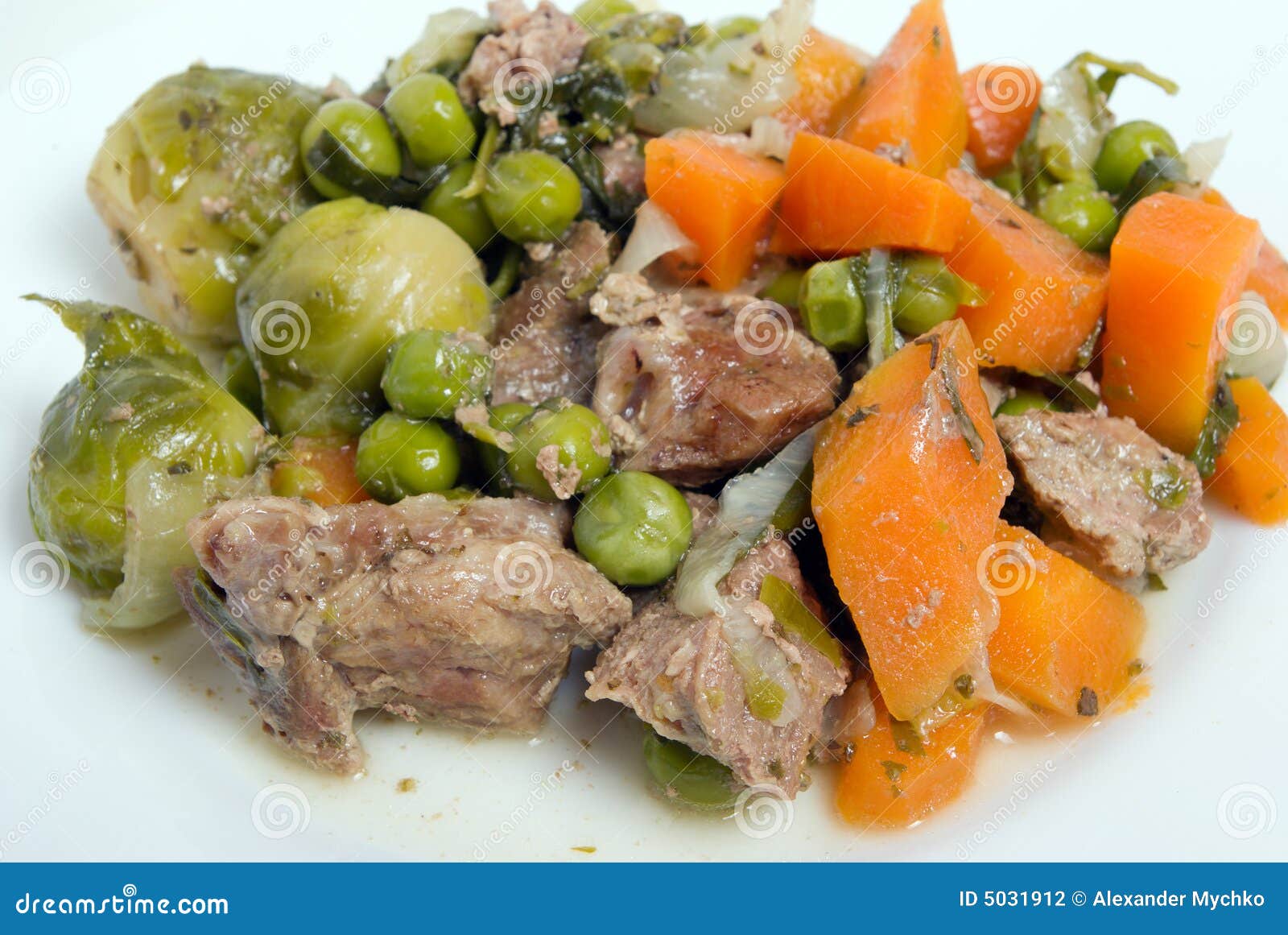 Stewed meat with vegetable stock photo. Image of cooked - 5031912
