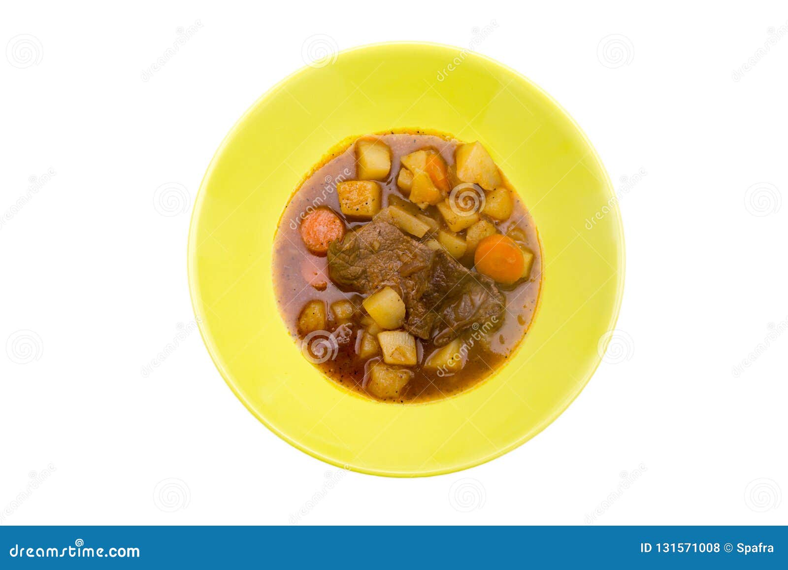 Stew of Meat and Vegetables from Above Stock Photo - Image of prepared ...