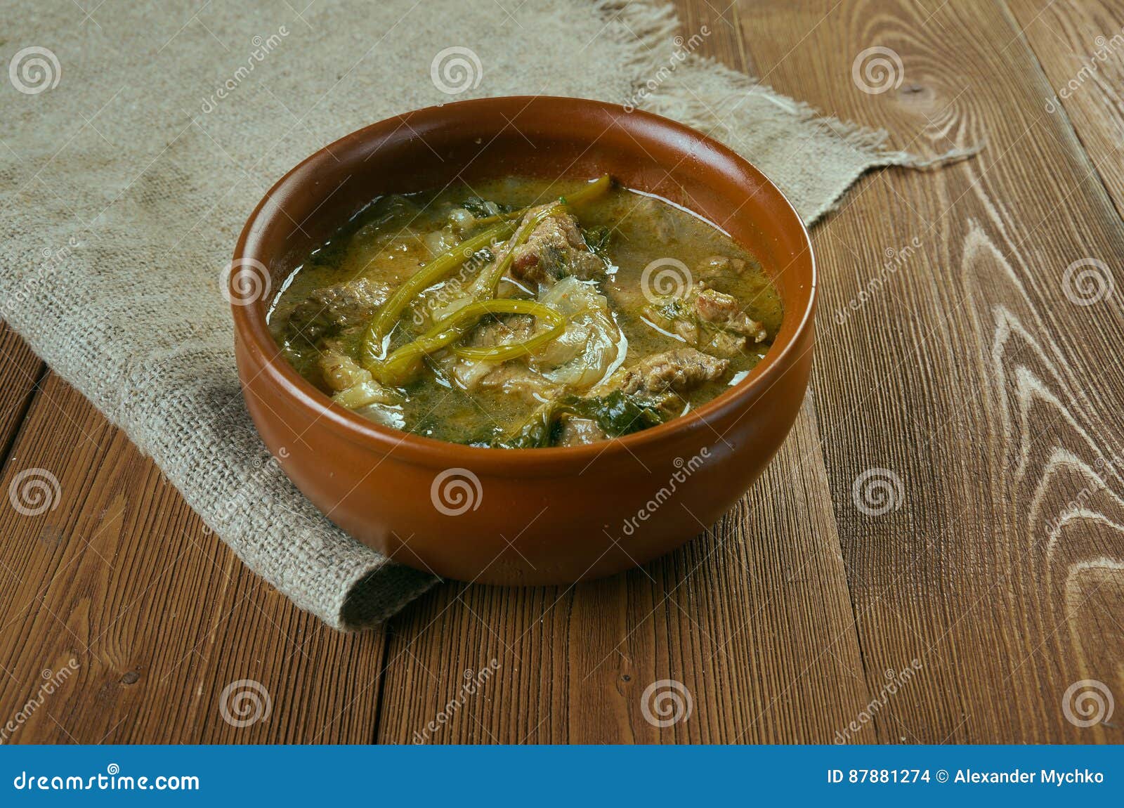 Stewed Mutton Medieval stock photo. Image of garnish - 87881274